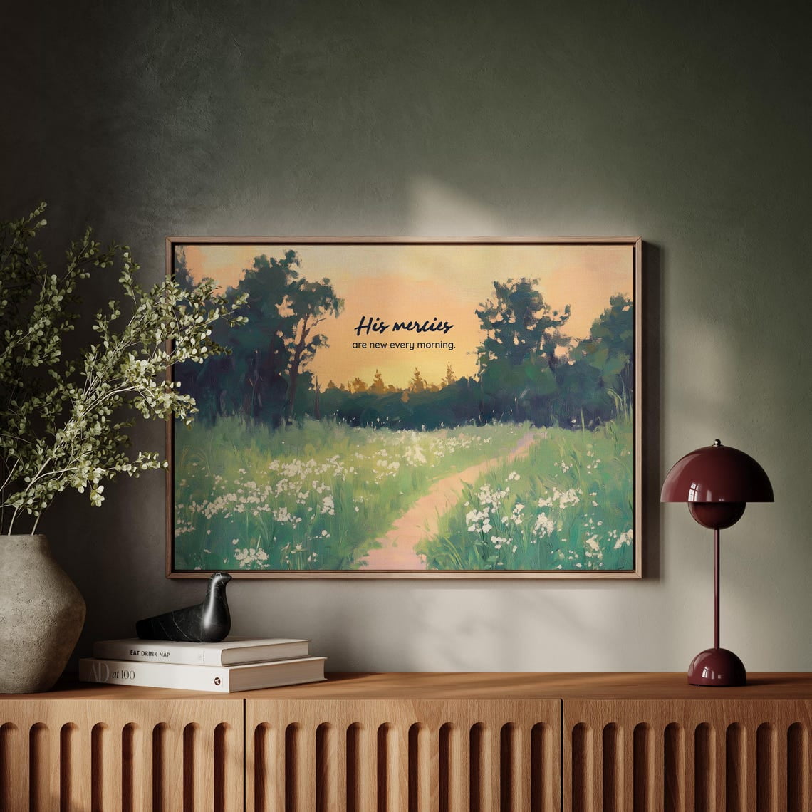 His Mercies Are New Every Morning Scripture Wall Art Sunrise Field ...