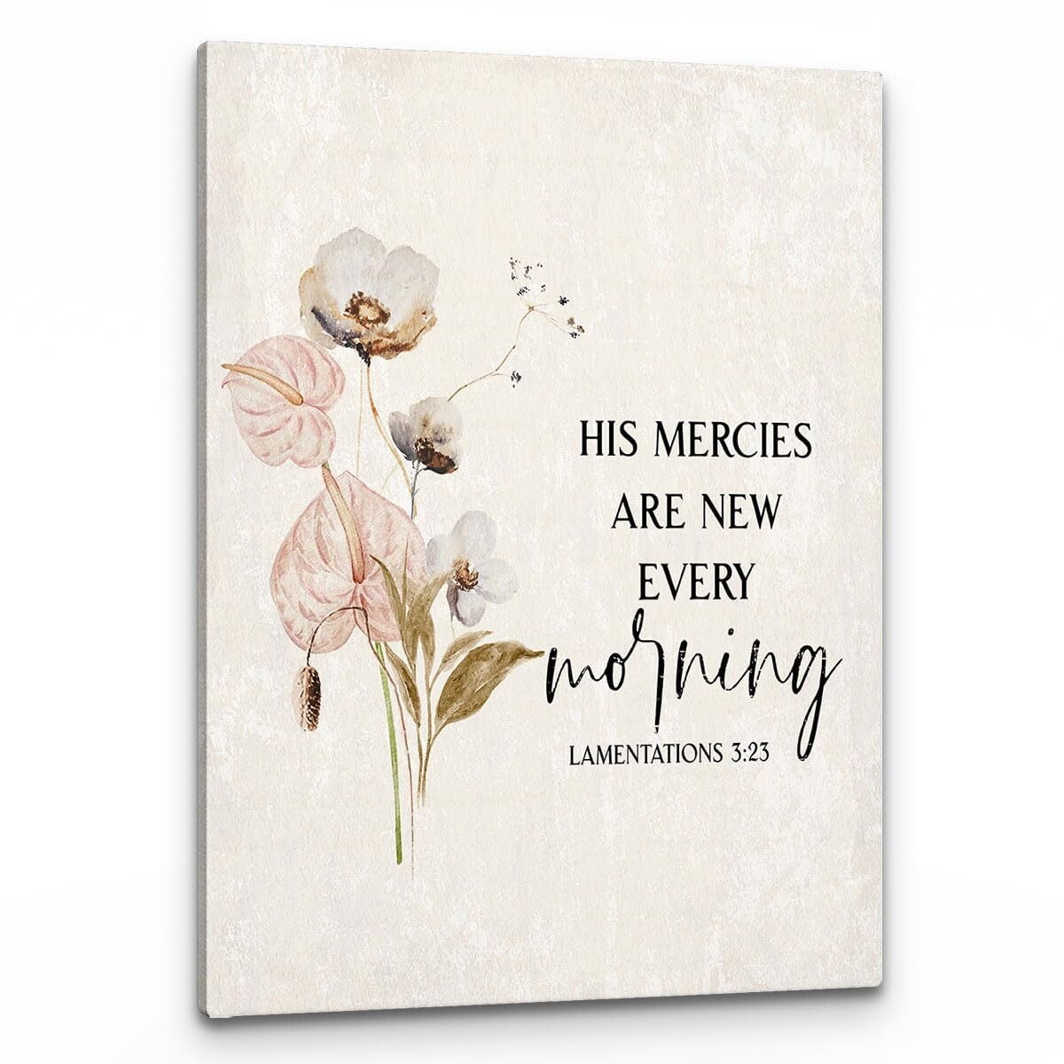 His Mercies Are New Every Morning Wall Art, Christian Bible Verse ...