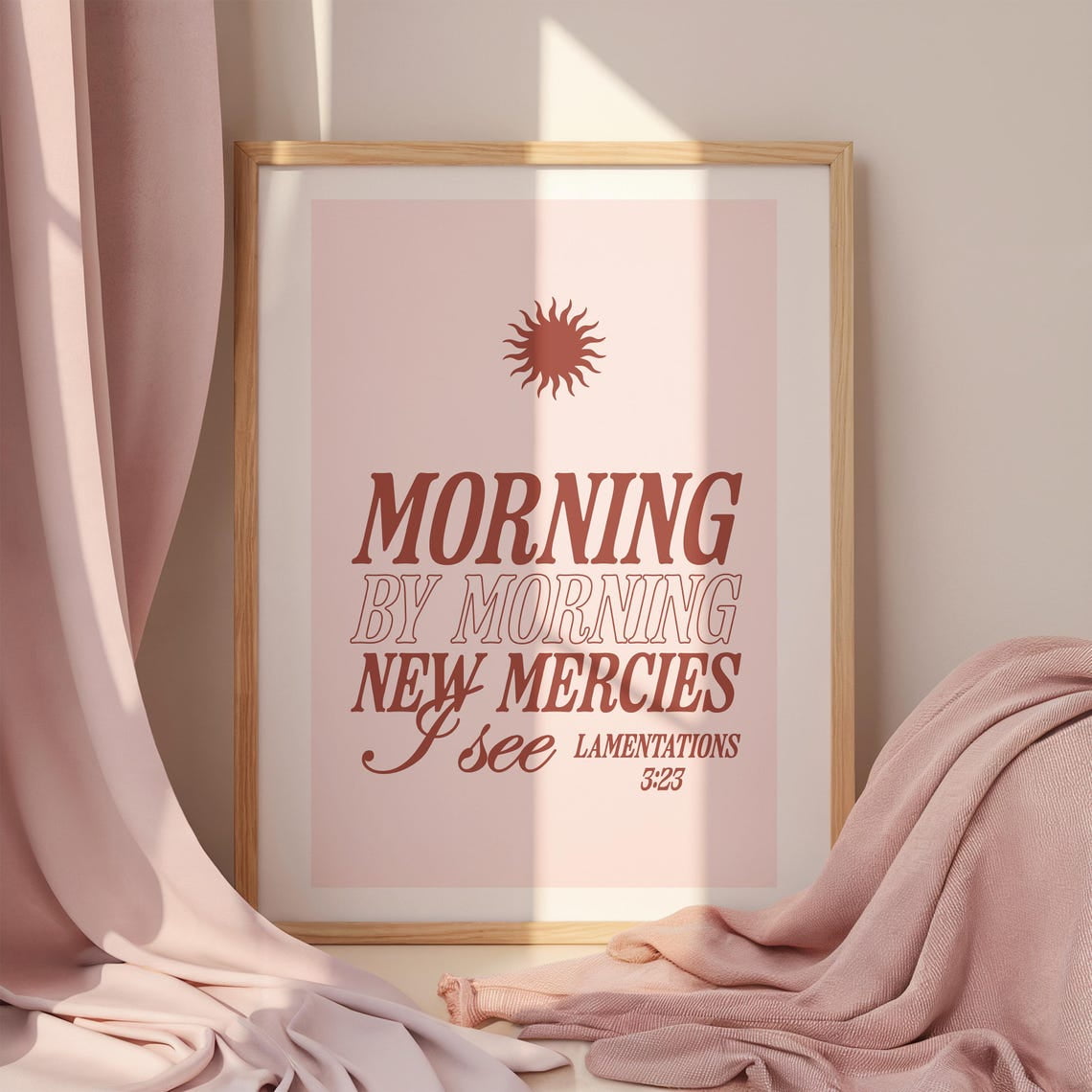 His Mercies Are New Poster Print Christian Wall Posters Bible Verse ...