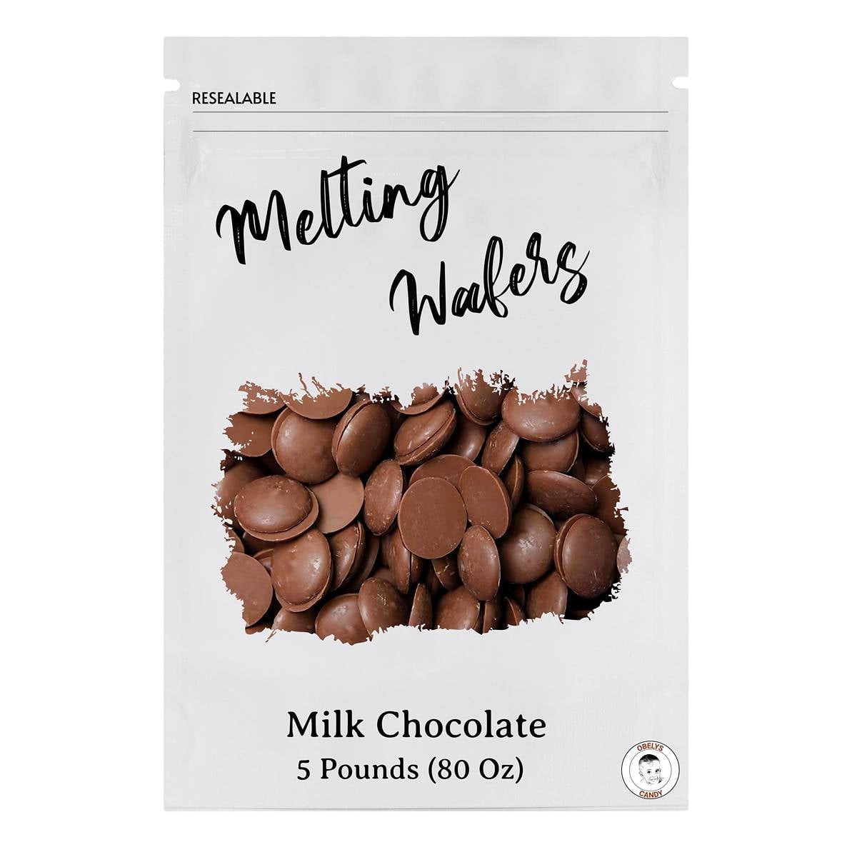 Merckens Lite Chocolate Melts By Obelys - Milk Melting Wafers (5 Pound ...