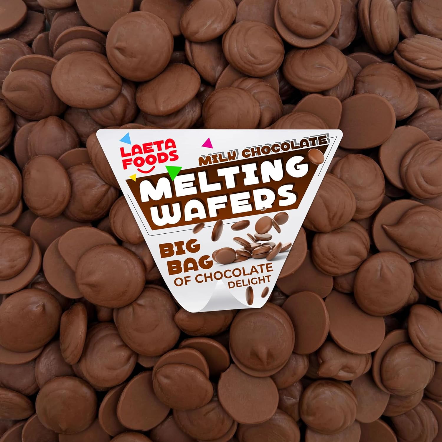 Merckens Milk Chocolate Melting Wafers, 5 Pound Bag, Shelf-Stable ...