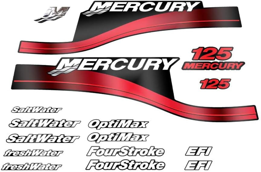 Mercury 125 (1999-2004) Outboard Aftermarket Replacement Decal (Sticker ...