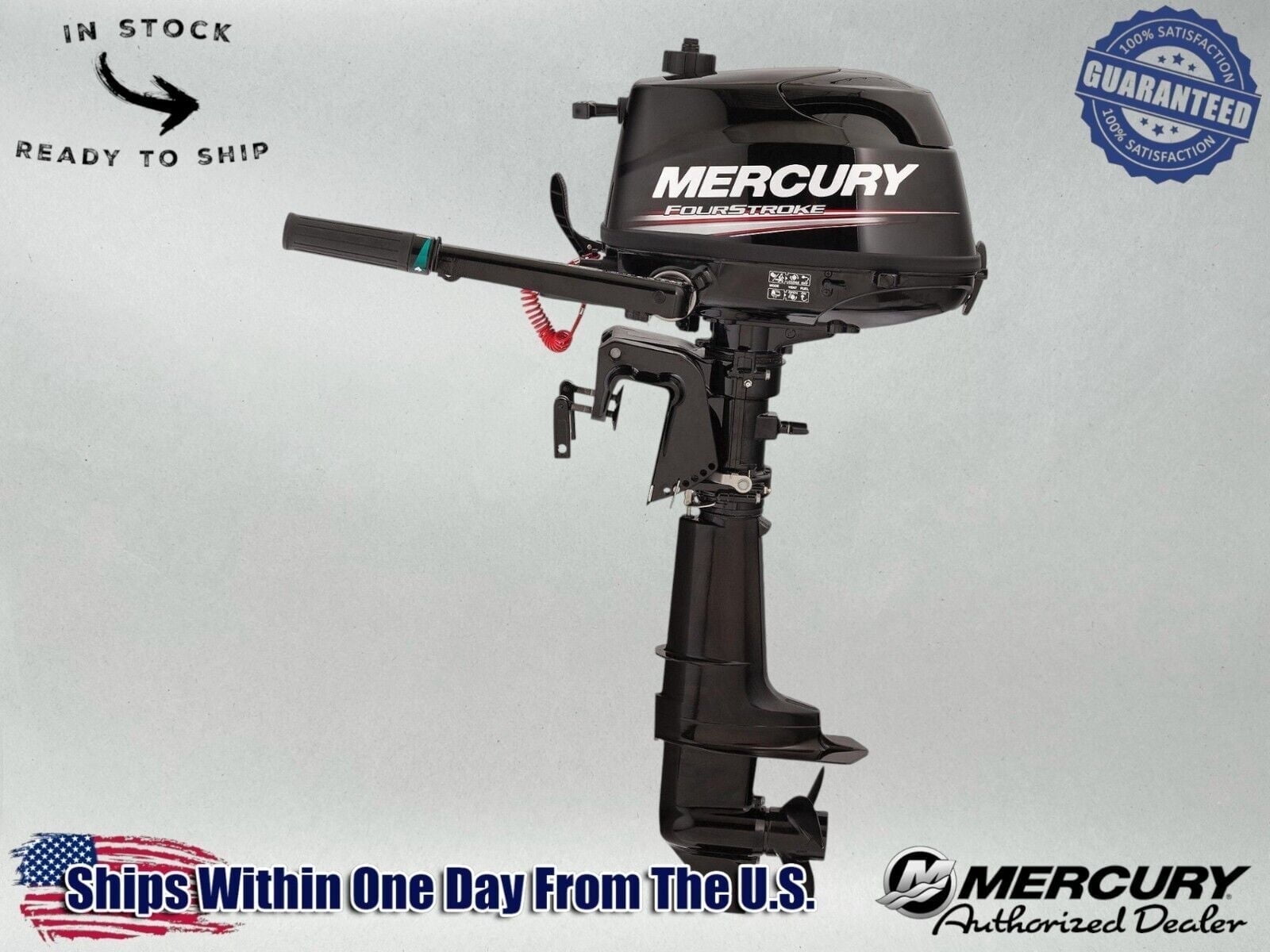 Mercury 5hp Tiller FourStroke Outboard Motor, 15" Shaft Model ME 5MH - Walmart.com