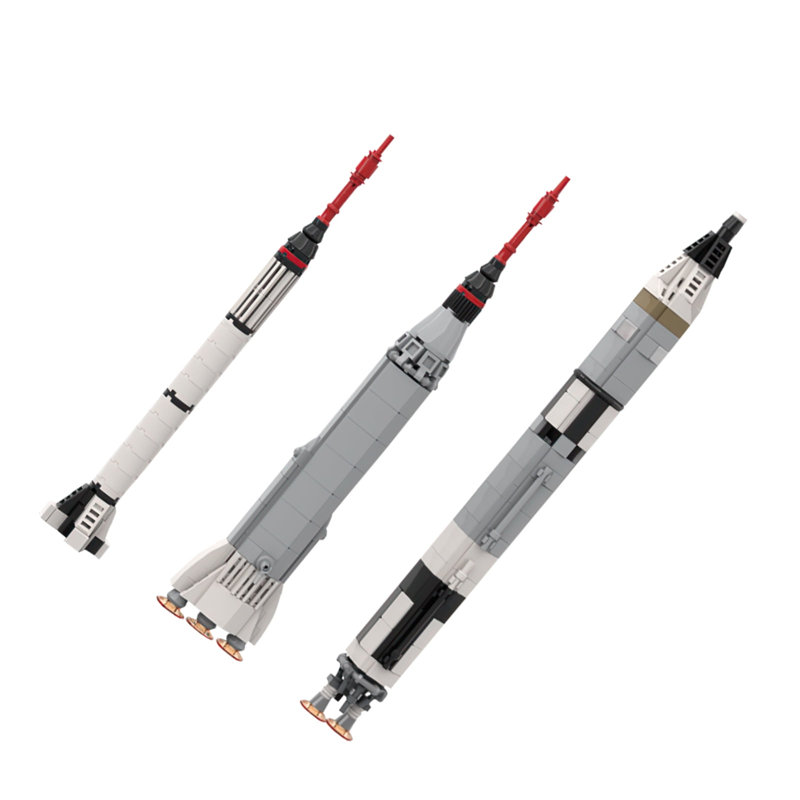 Mercury & Gemini Collection Building Set, Saturn V 1/110 Scale MOC ...