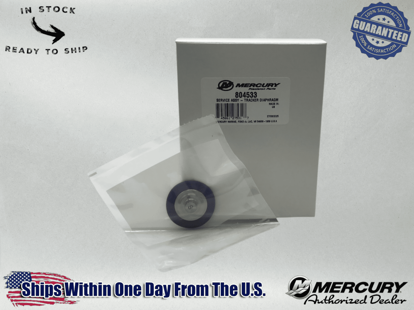 Mercury Genuine OEM Marine OptiMax Tracker Diaphragm 804533 - Walmart.com