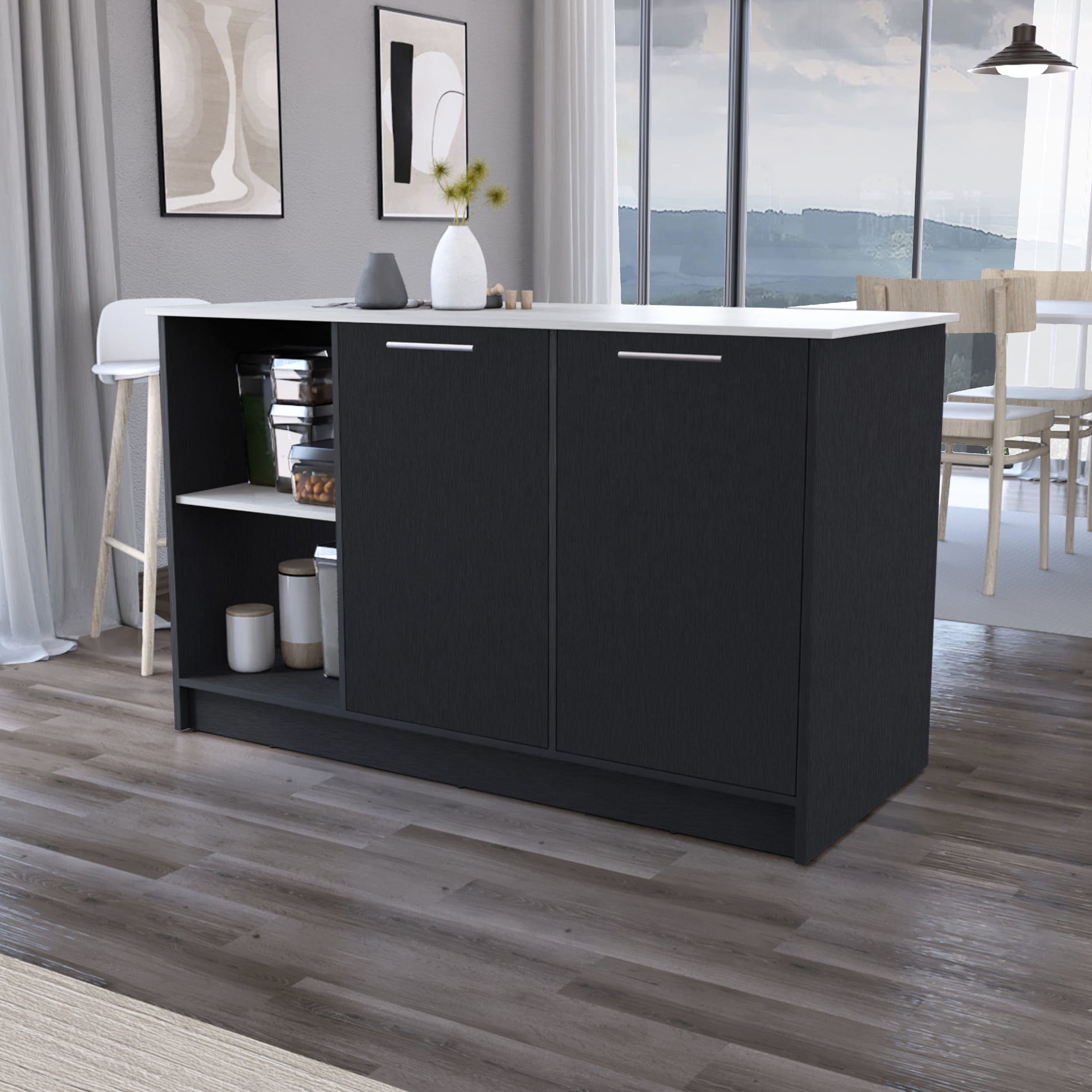 Mercury Kitchen Island With Generous Countertop Area For Workflow ...