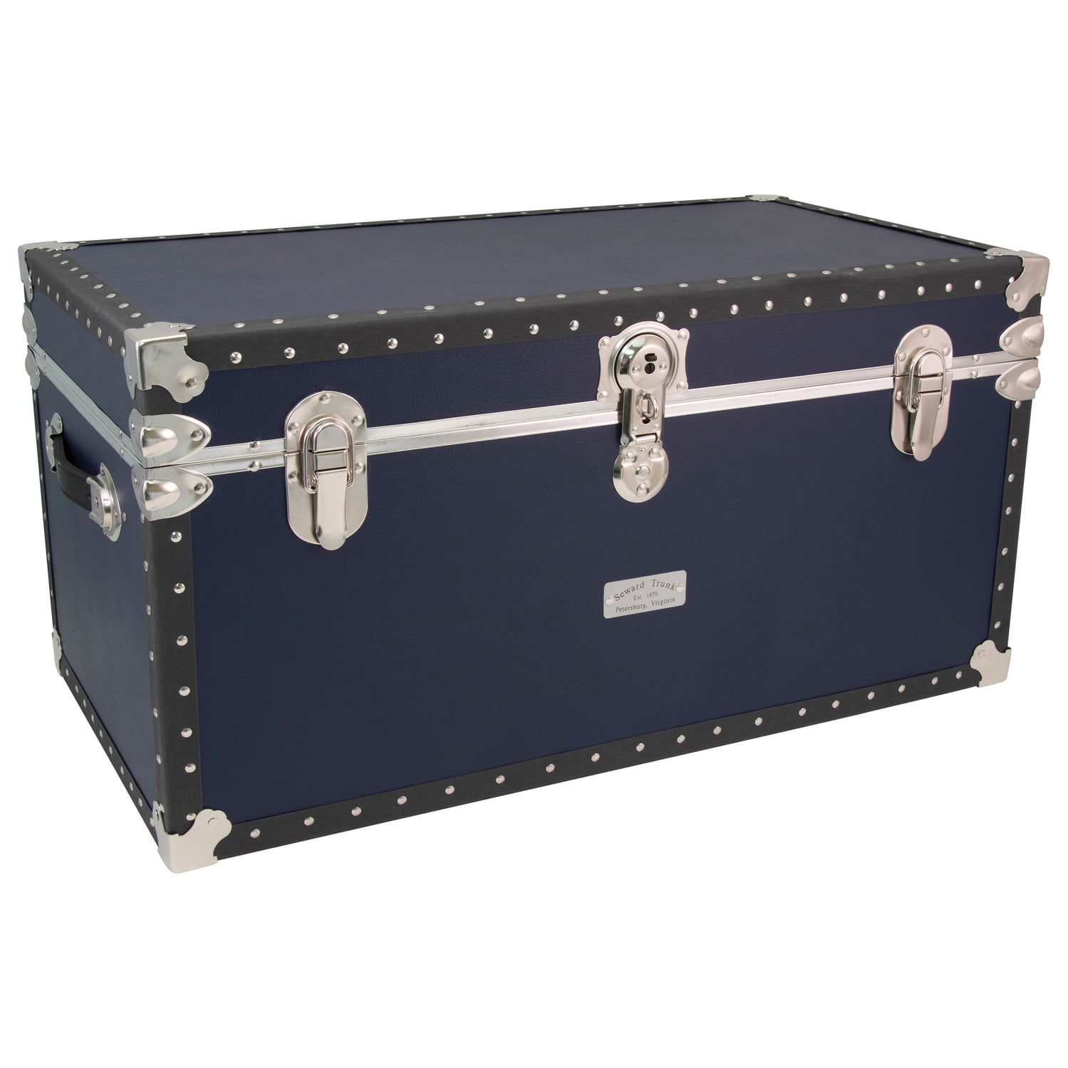 Seward Trunk Luxe 31" Trunk with Tray and Lock, Navy - Walmart.com