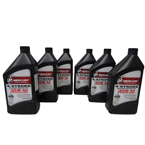 Mercury Marine 92-8M0078629 Synthetic Blend 4-Stroke (25W-40) Engine ...