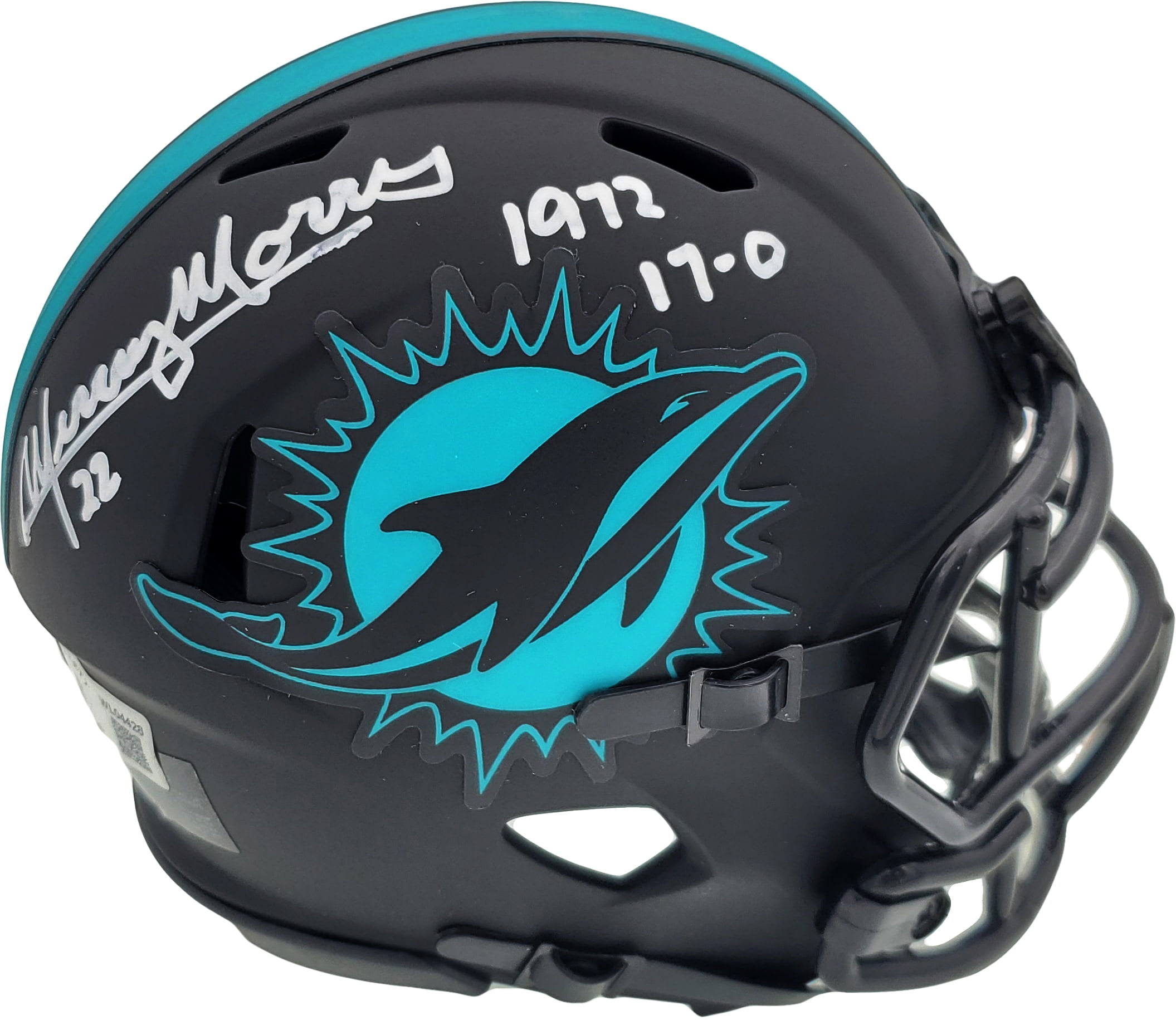 Mercury Morris Autographed Miami Dolphins Eclipse Black Speed Mini ...