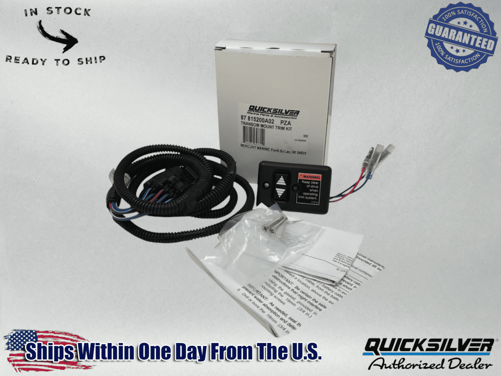 Mercury OEM Mercruiser Quicksilver Transom Mount Trim Switch Kit ...