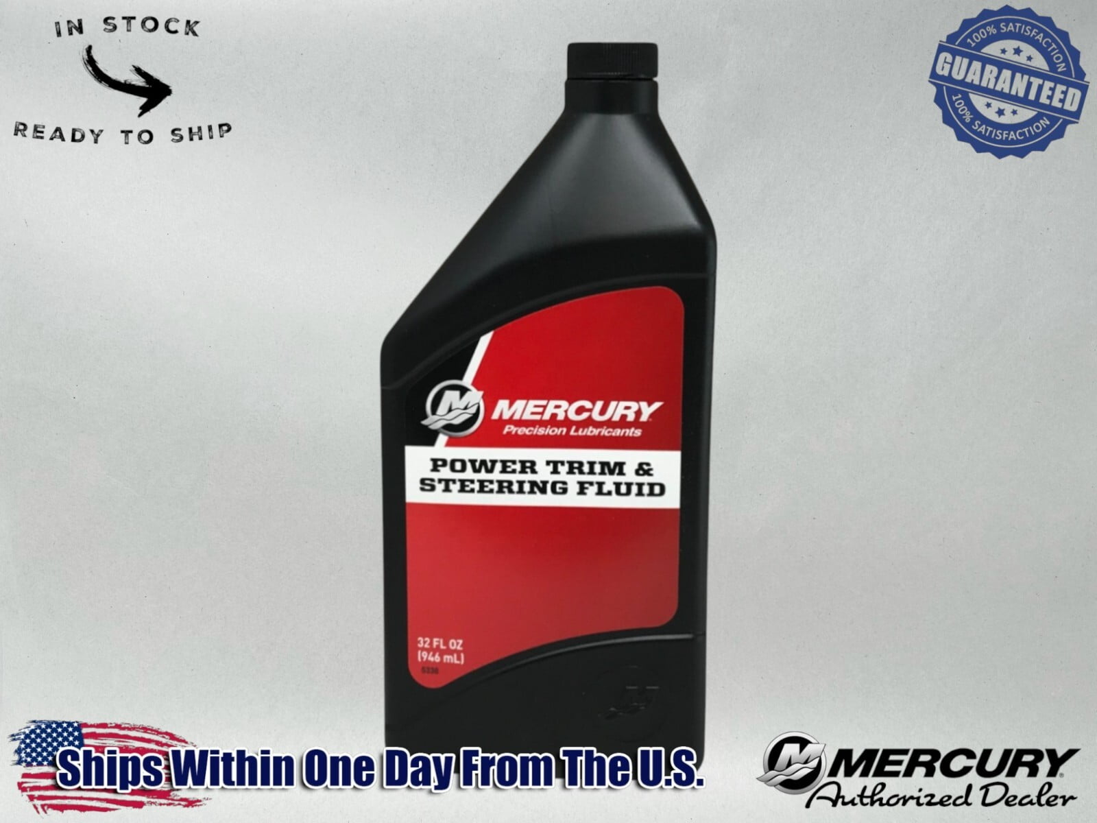 Mercury OEM Power Trim & Steering Fluid Quart 92-858075K01 - Walmart.com