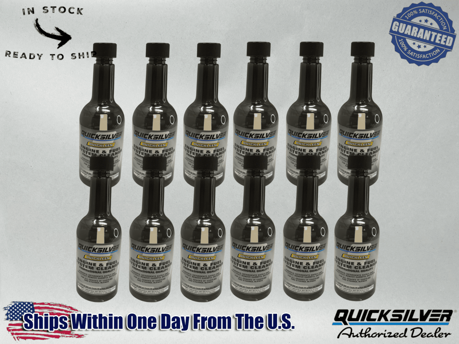 Mercury OEM Quickleen Engine Fuel System Cleaner 12 oz. 92-8M0047921 12 ...