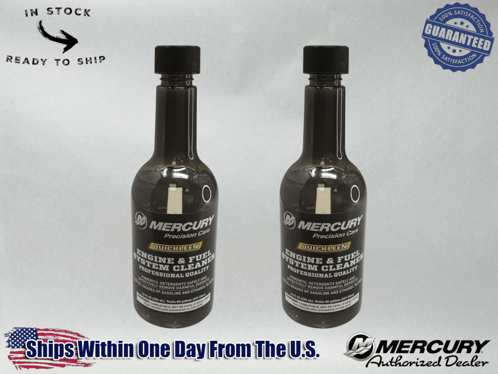 Mercury OEM Quickleen Engine and Fuel System Cleaner 12 oz. 92 ...