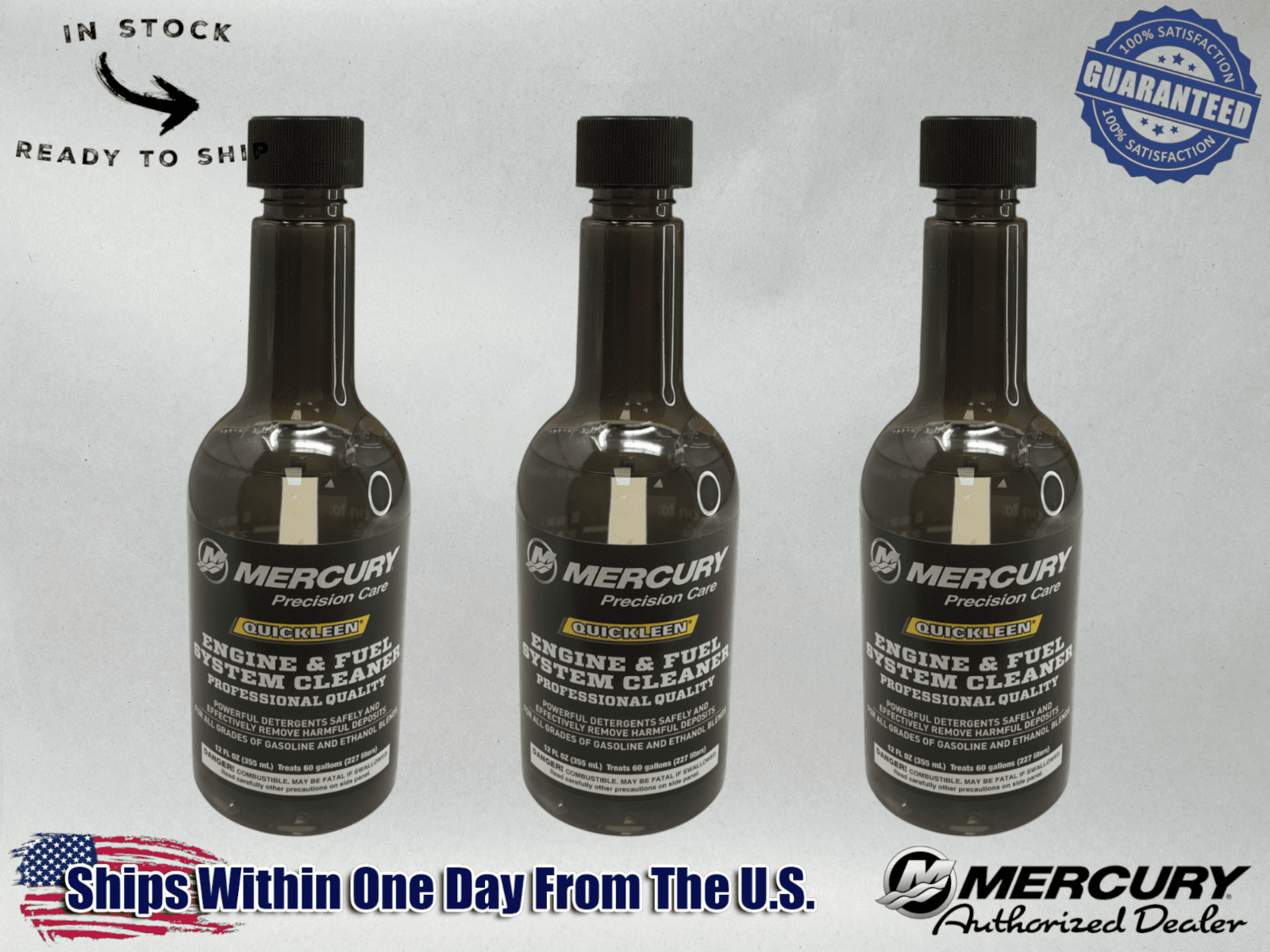 Mercury OEM Quickleen Engine and Fuel System Cleaner 12 oz. 92 ...