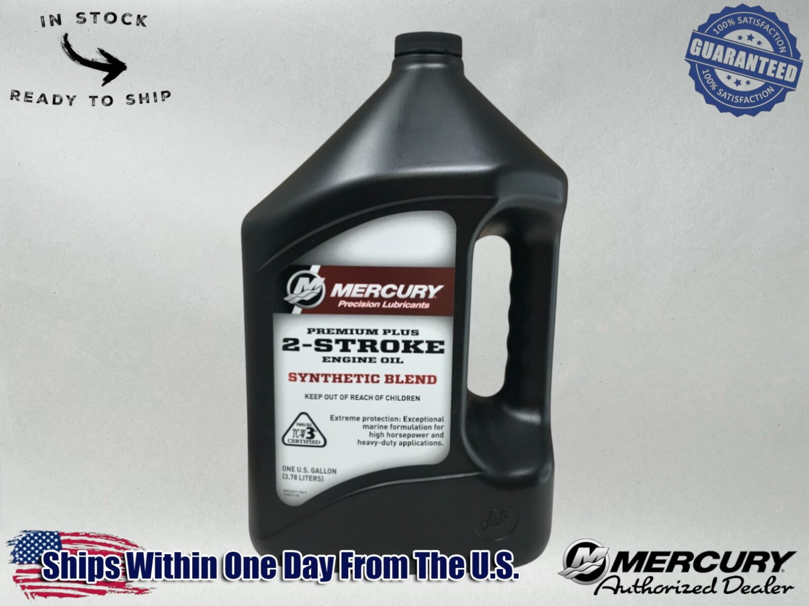 Mercury OEM TCW3 SS Premium Plus 2 Stroke Oil Gallon 92-858027K01 ...