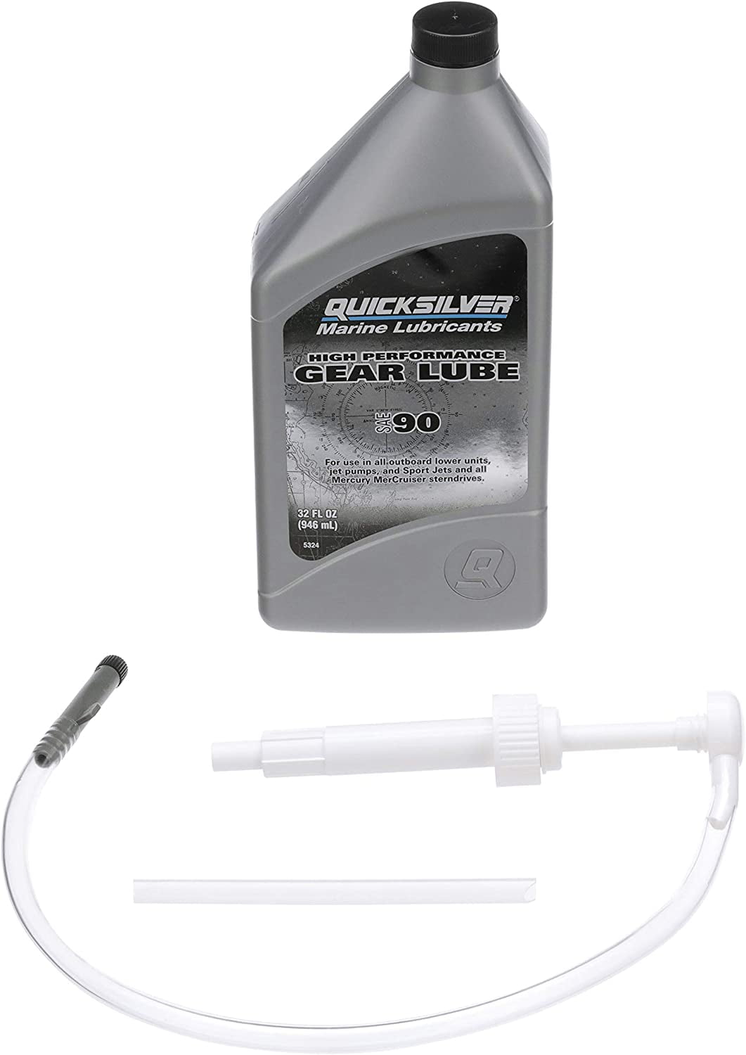 Mercury Quicksilver 32oz High Performance Gear Lube &ポンプキット: Fits Most ...