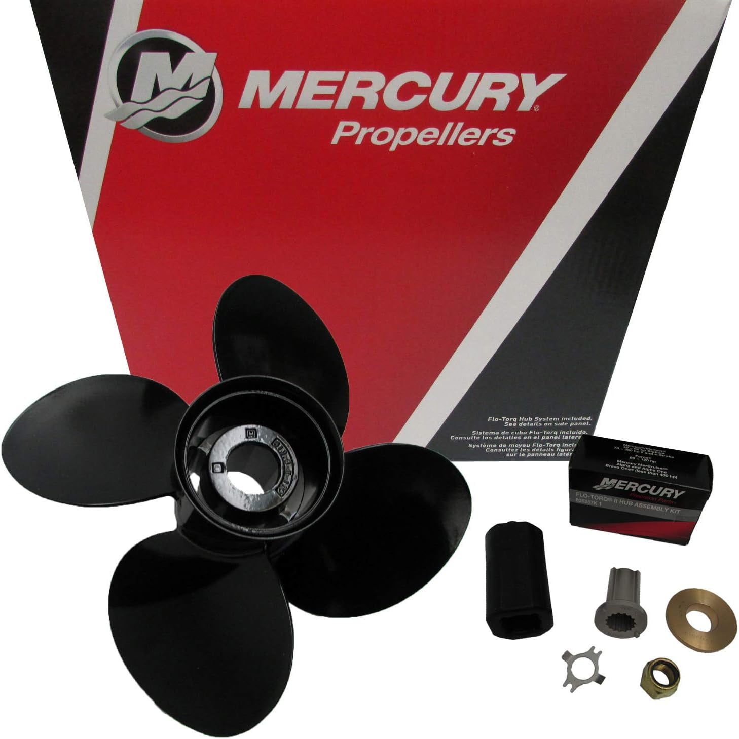 Mercury Spitfire 4-Blade Aluminum Pontoon Propeller Prop 13.8 x 11P ...