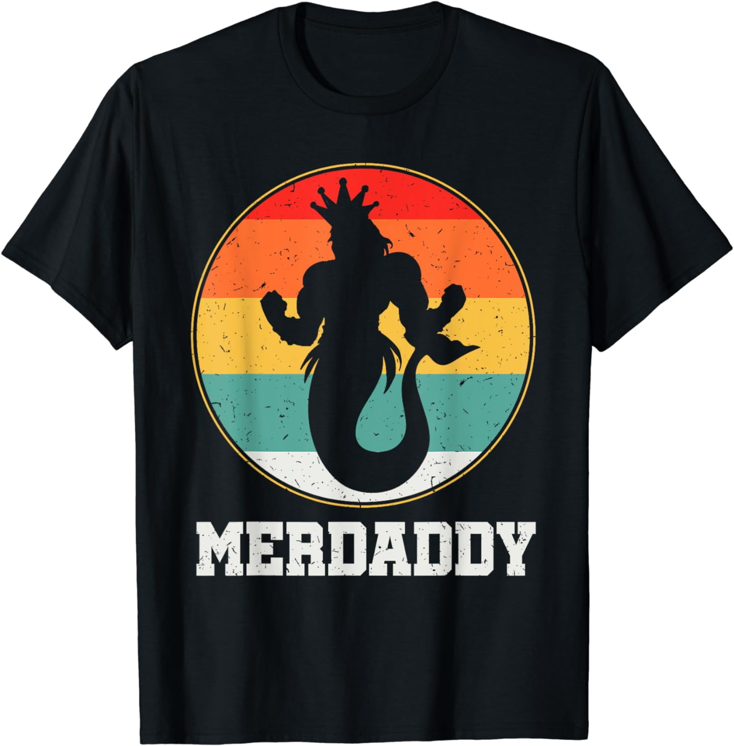 Merdaddy Security Merman Mermaid Daddy Fish Father's Day T-Shirt ...