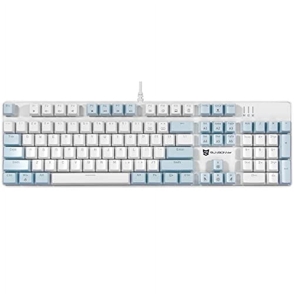 Merdia Mechanical Keyboard Gaming Keyboard | Brown Switch Blue & White ...