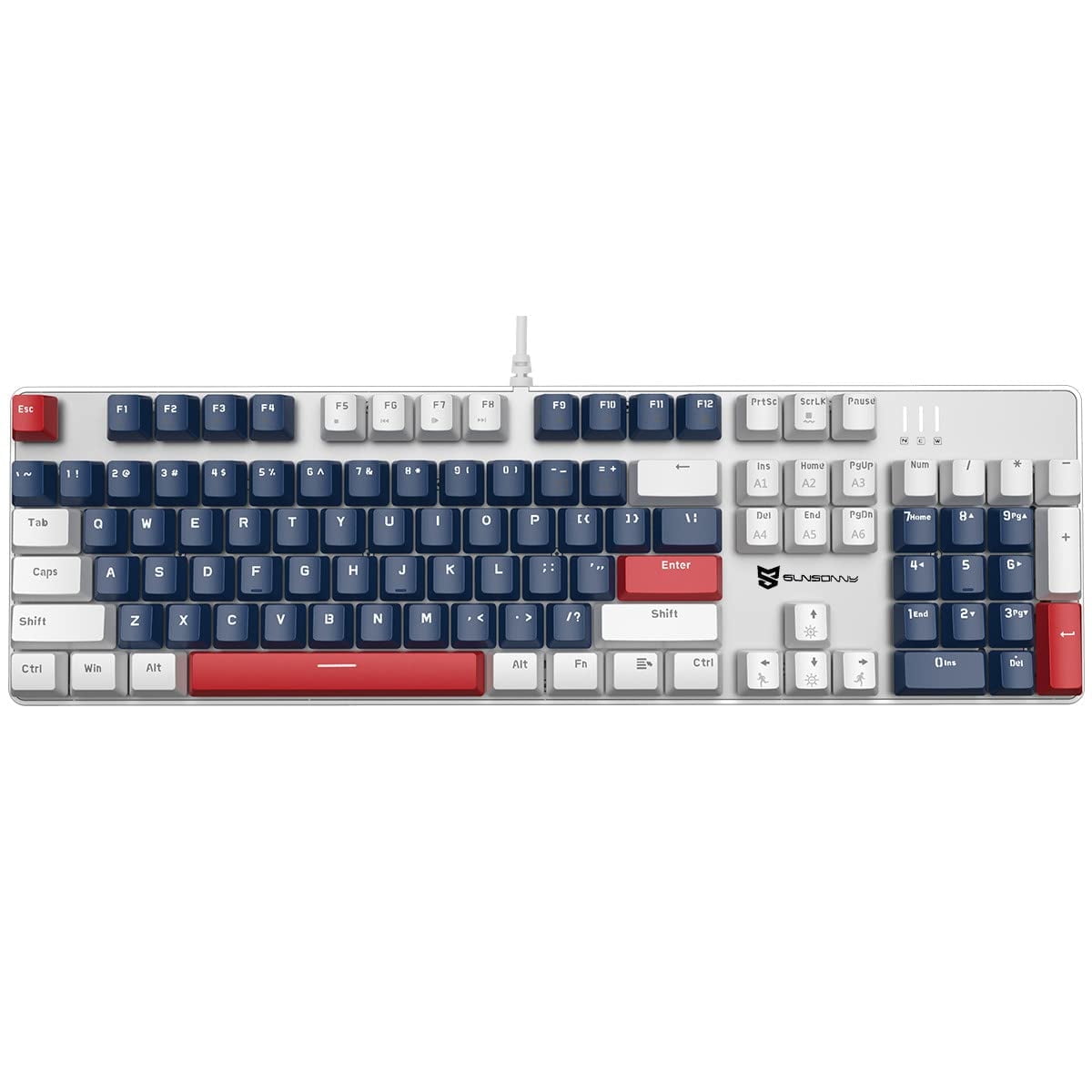 Merdia Mechanical Keyboard Gaming Keyboard | Brown Switch Blue/White ...
