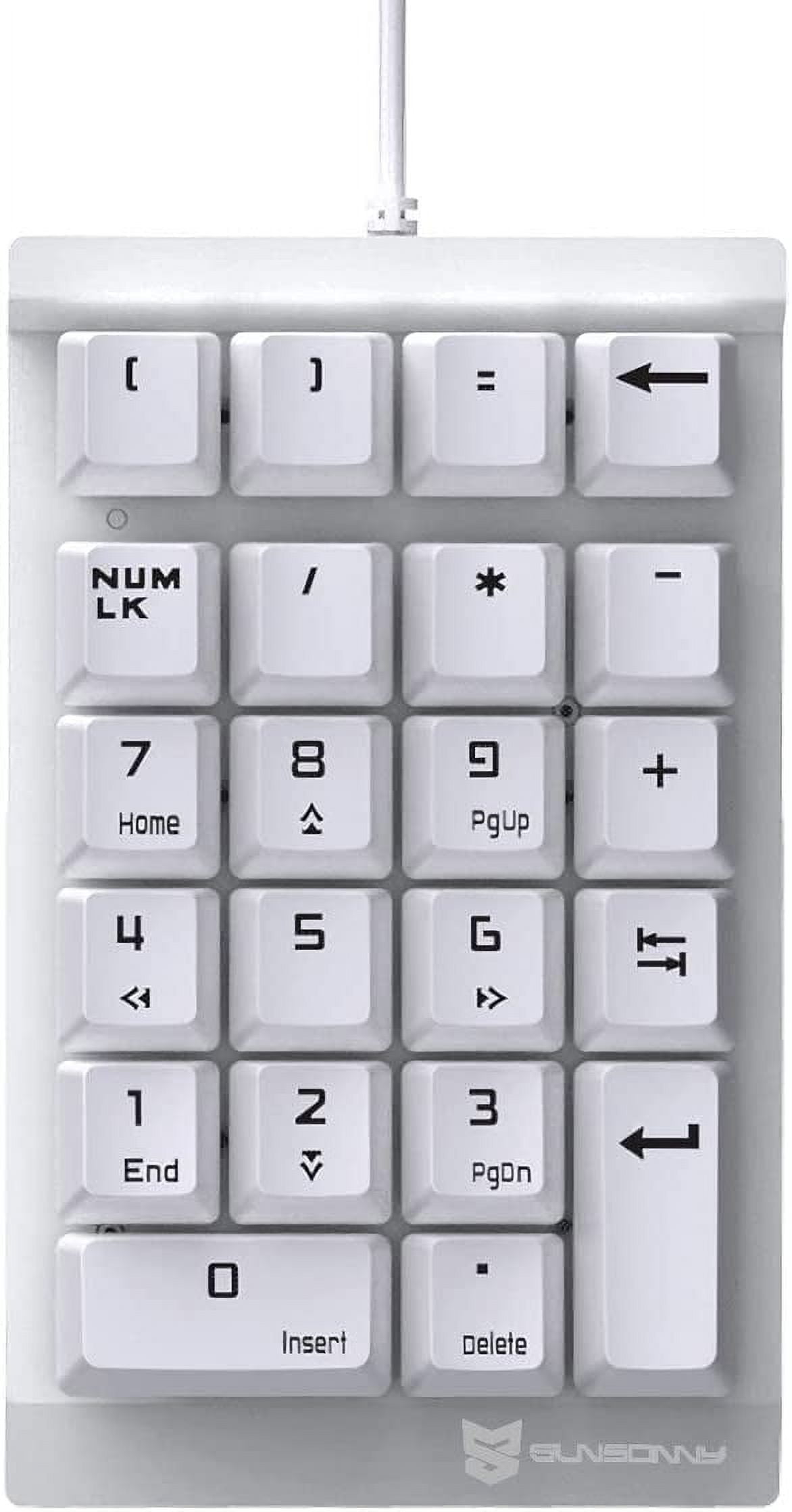 Merdia Mechanical Numeric Keypad Mini Wired Numpad 22 Keys OUTEMU Brown ...