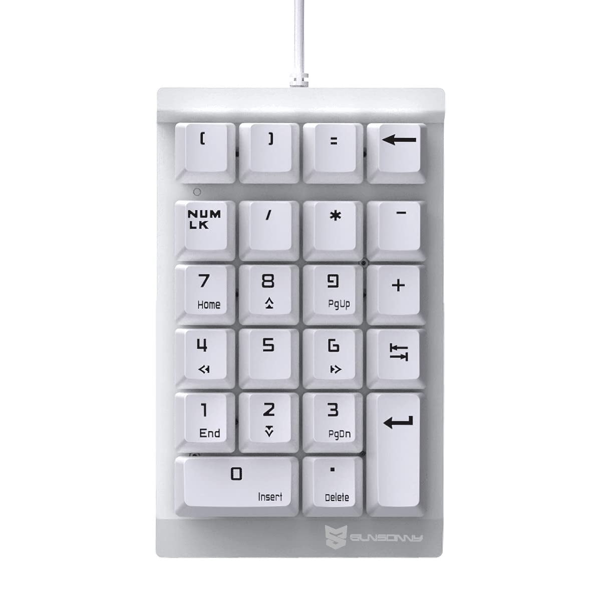 Merdia Mechanical Numeric Keypad Mini Wired Numpad 22 Keys OUTEMU Red ...