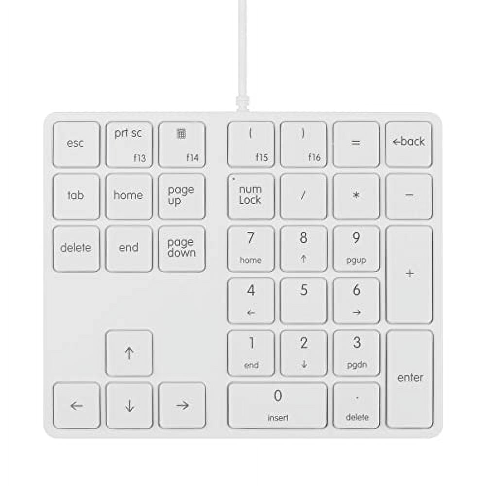 Merdia Numeric Keypads Wired Numpad 34 Keys External Mini Slim Keyboard ...