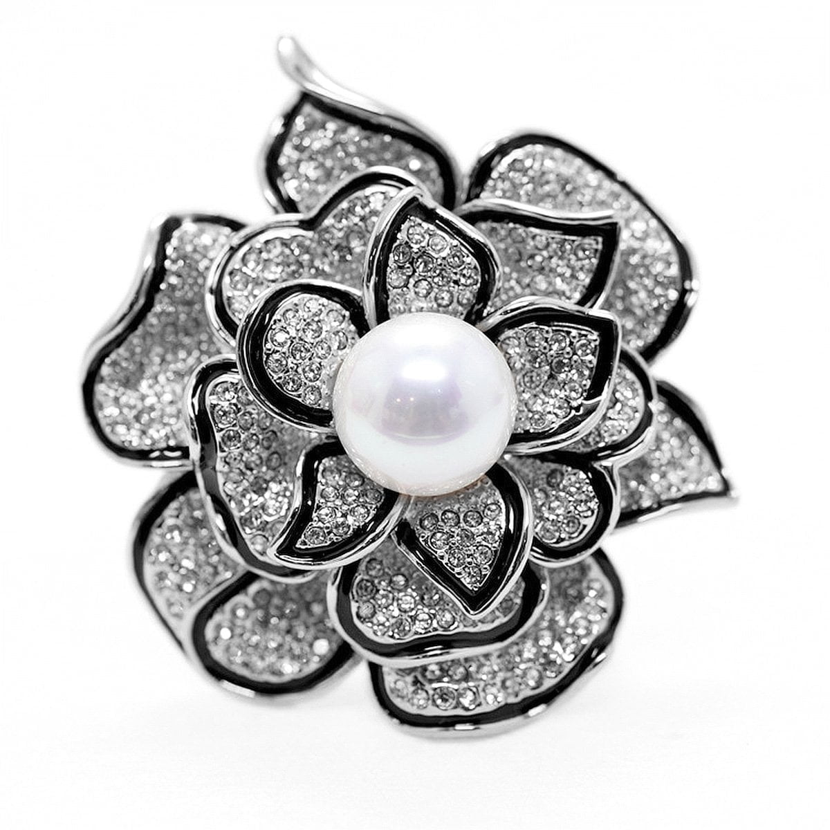 Merdia Sparkly Flower Brooch Pin for Women with Beautiful Created ...