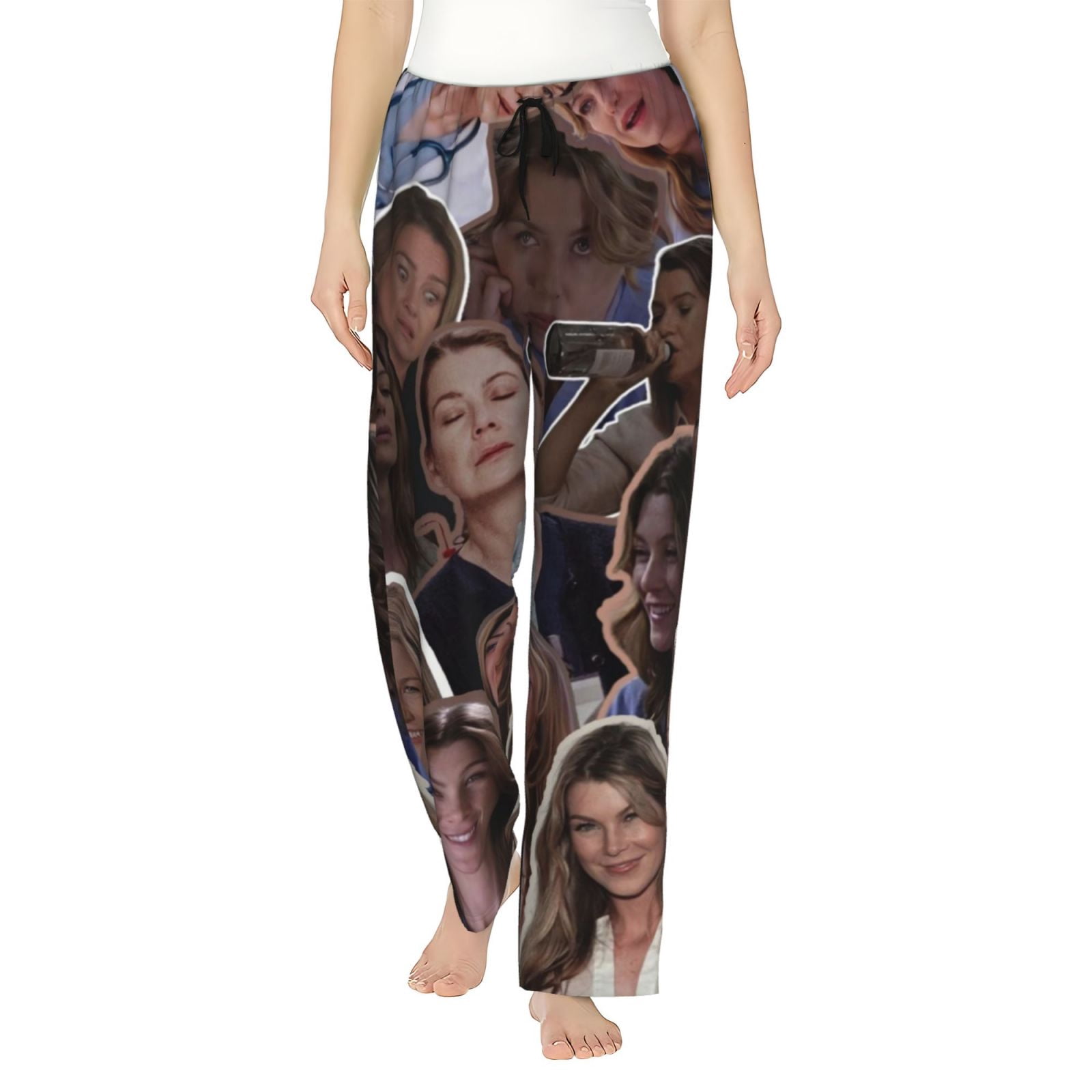 Meredith Grey Unisex Home Pajamas, Stylish Casual Full Print Drawstring ...