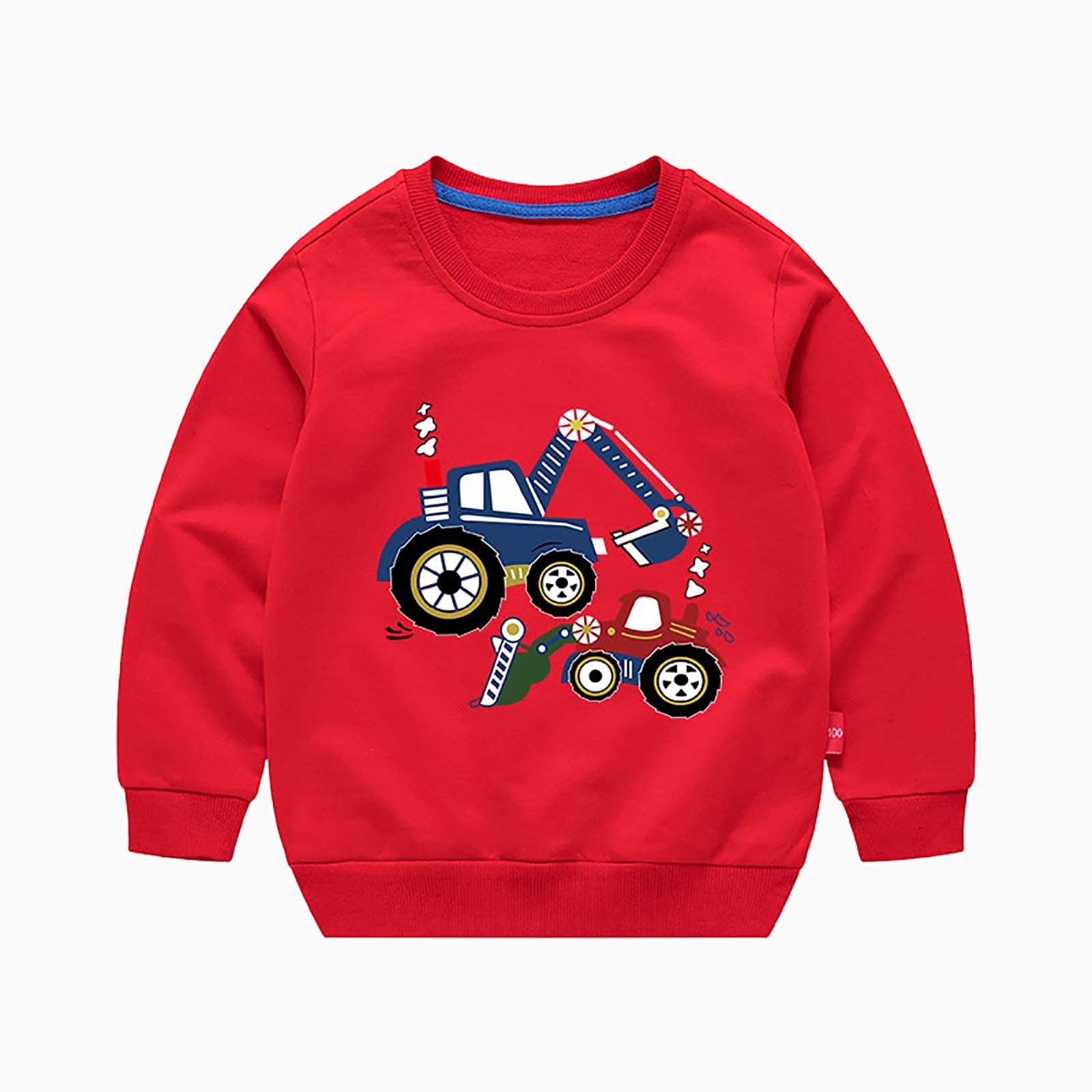Meresysid Boys Sweatshirts Cotton Long Sleeve Crewneck Pullover Toddler ...