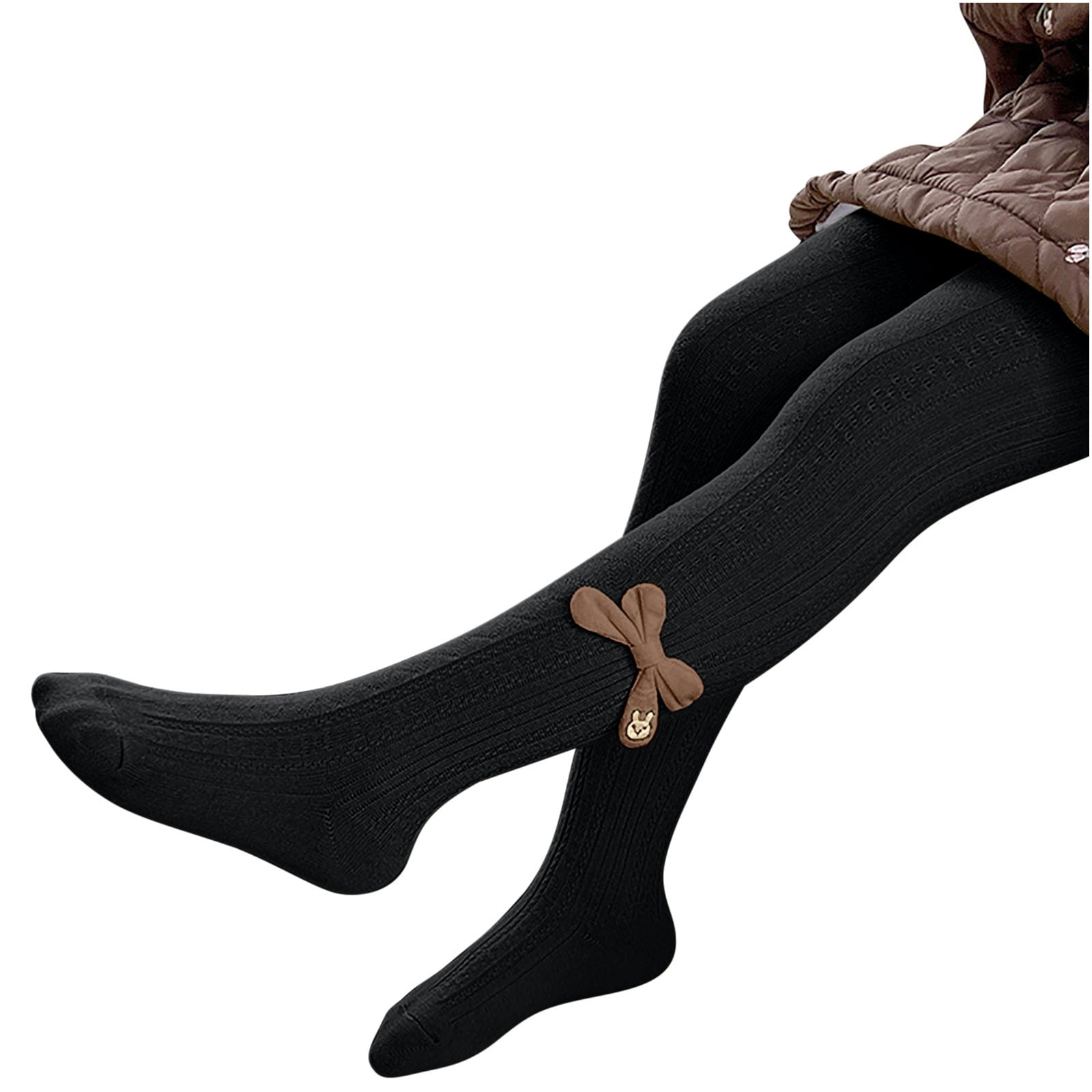Meresysid Girls' Tights Winter Elastic Warm Pantyhose Kid's Bottom ...