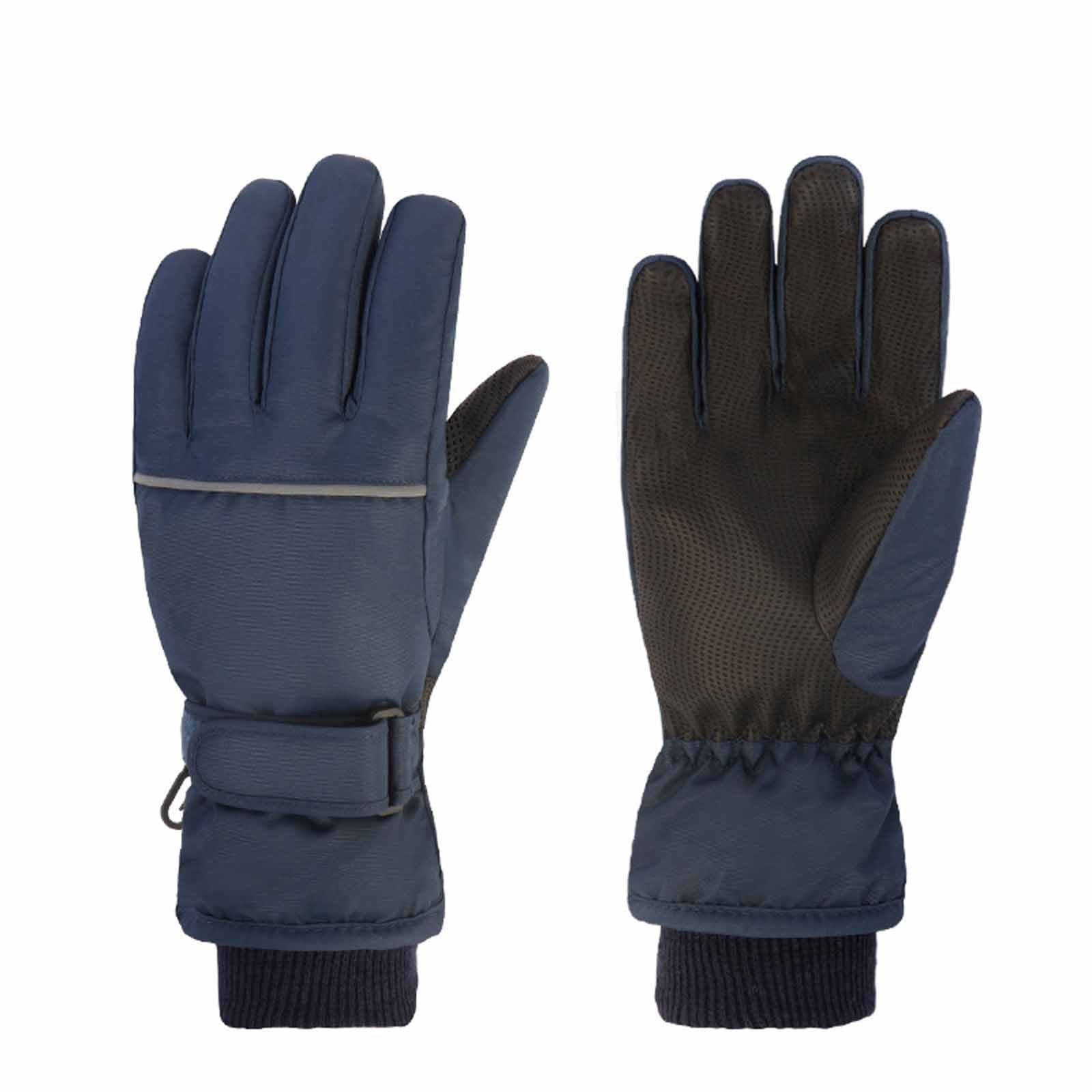 ZACPNCV Kids Waterproof Winter Gloves Warm Snow Gloves Boys Girls Ski ...