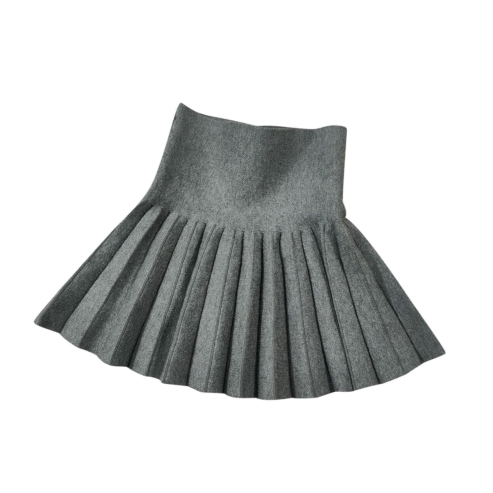 ZACPNCV Toddler Girls Pleated Skirt School Uniform Elastic Waist Skort ...