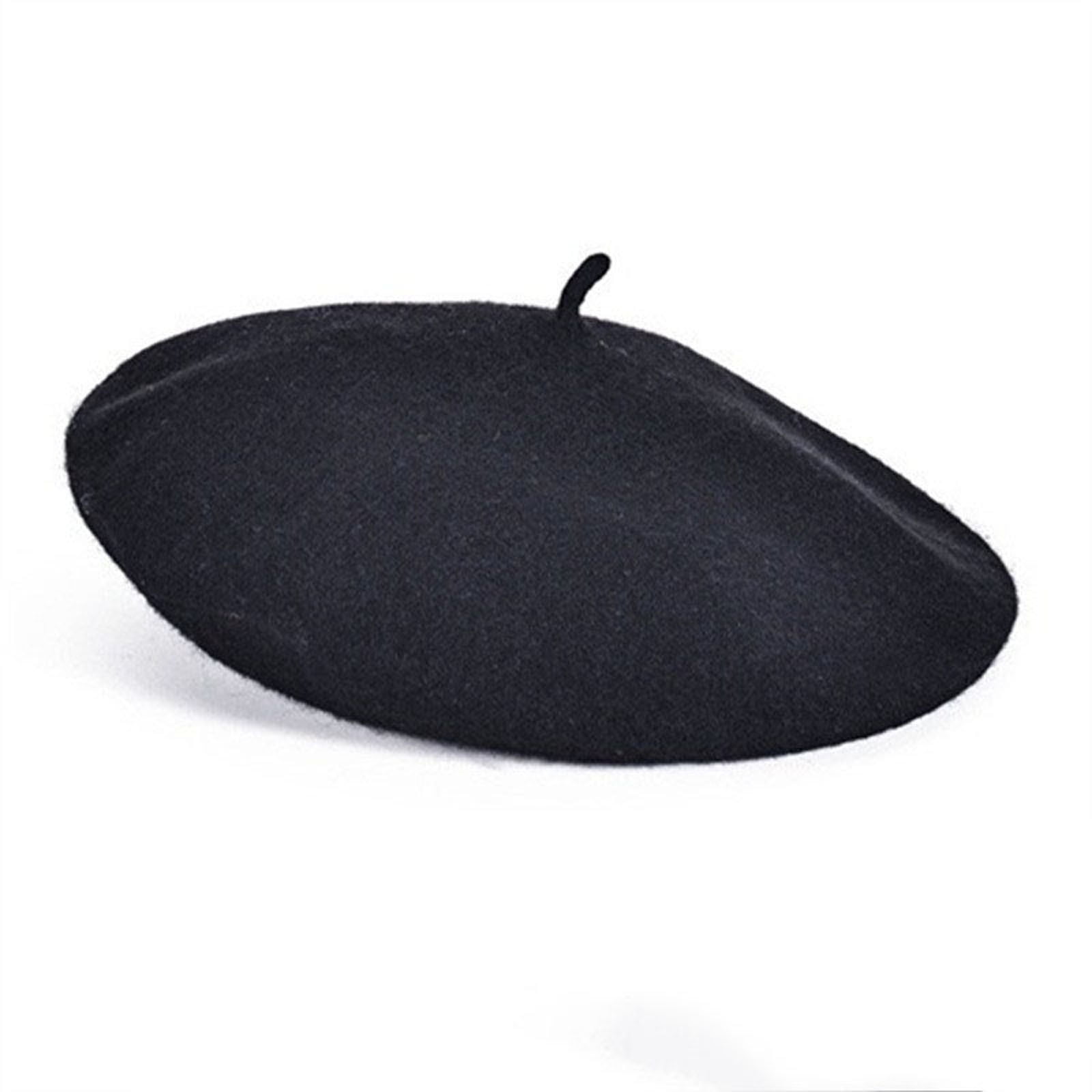 Meresysid Women's Solid Color French Beret Hat Classic French Casual ...