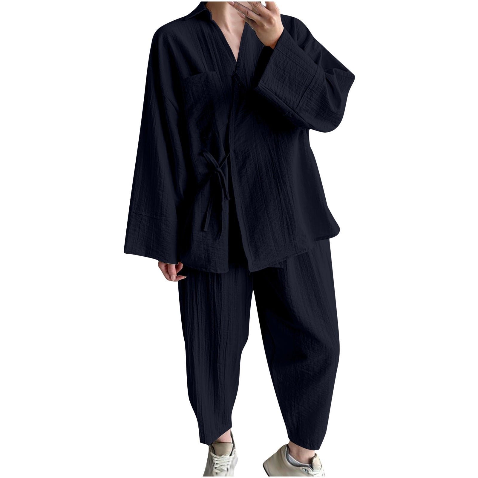 ZACPNCV Women's Yukata Robes Kimono Robe Steamed Clothing Pajamas Black - Walmart.com