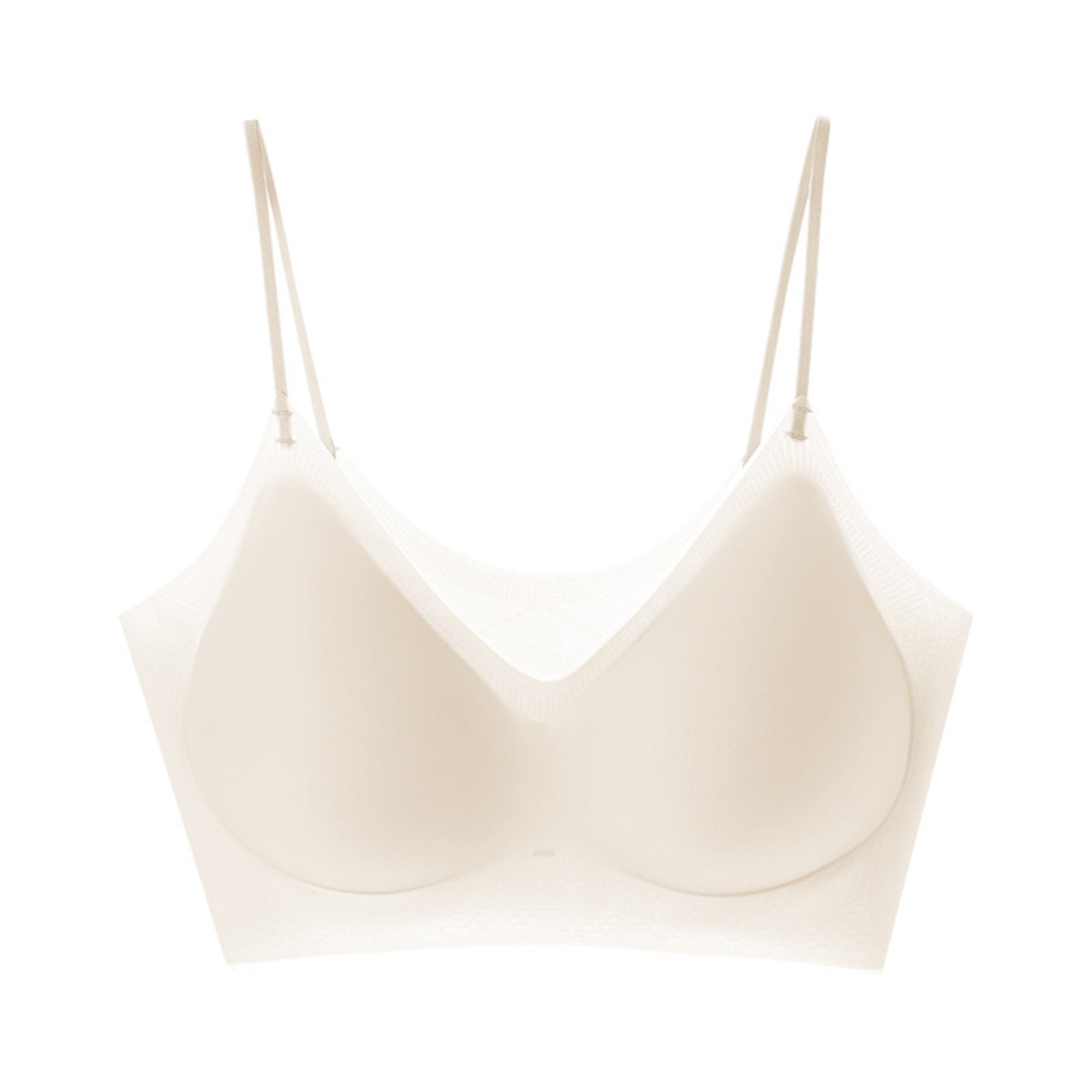 Meresysid Women's-thin Seamless Solid Color No-Wire Gathering ...