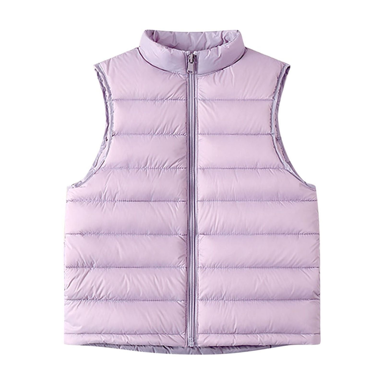 ZACPNCV Zip Up Puffer Vest Kids Stand Collar Quilted for Boys Girls ...