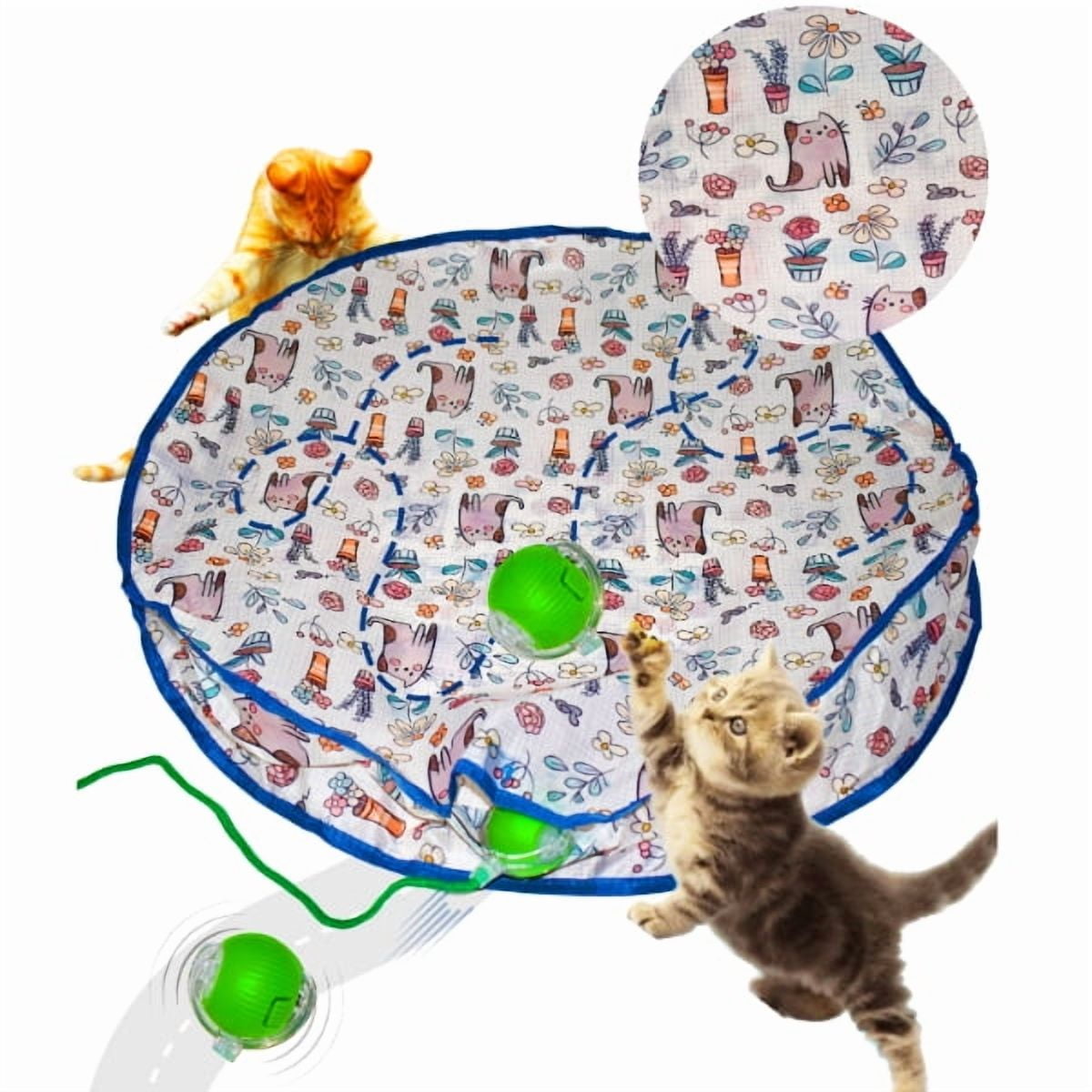 Meri Billi Interactive Cat Toy with Motion Sensor Rolling Ball, Hide ...