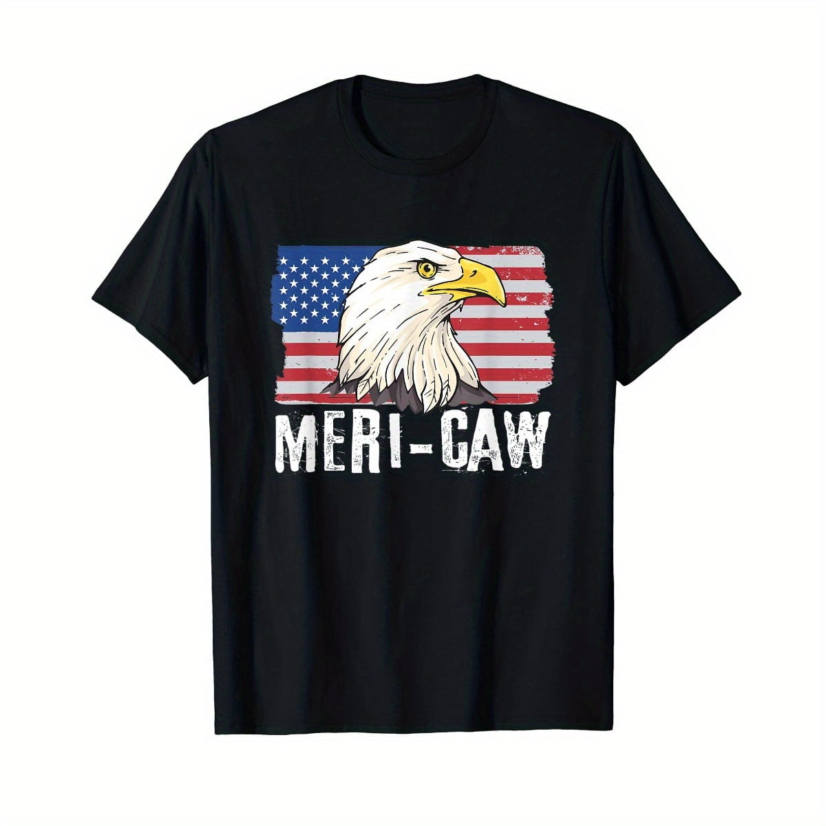 Meri-Caw Mericaw 4th of July Independence Day Bald Eagle T-Shirt - Walmart.com