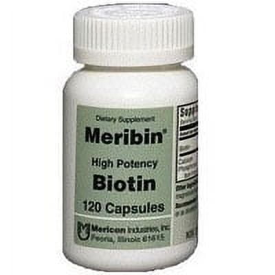 Meribin High Potency Biotin 5Mg Supplement Capsules - 120 Ea, 6 Pack ...