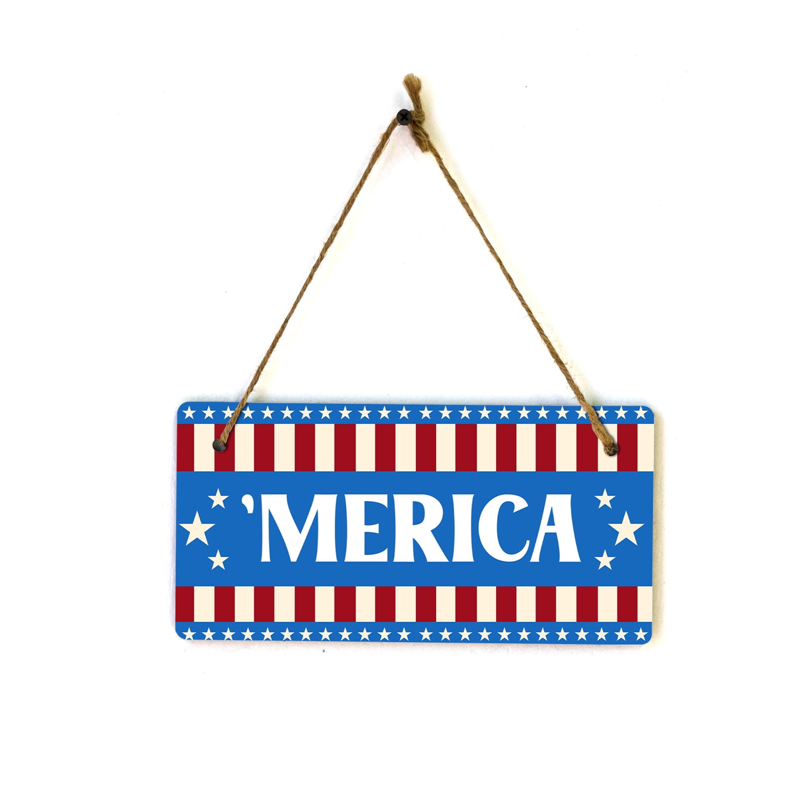 Merica 5x10 Hanging Plus Wall or Door Sign | USA Home Decor - Walmart.com
