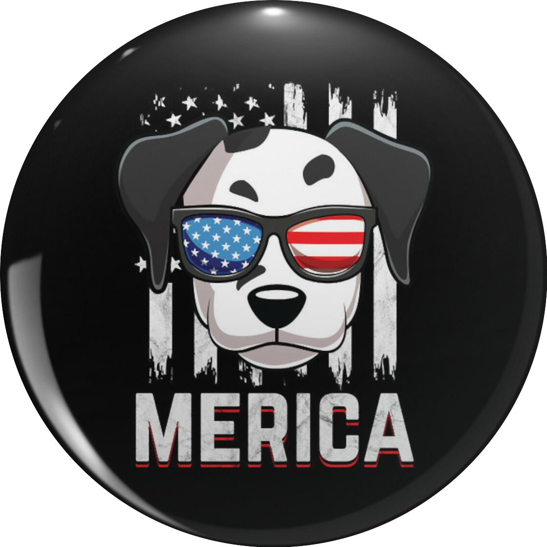 Merica Dalmatian Dog American Flag Patriotic 4Th Of July Pin Lapel Pin ...