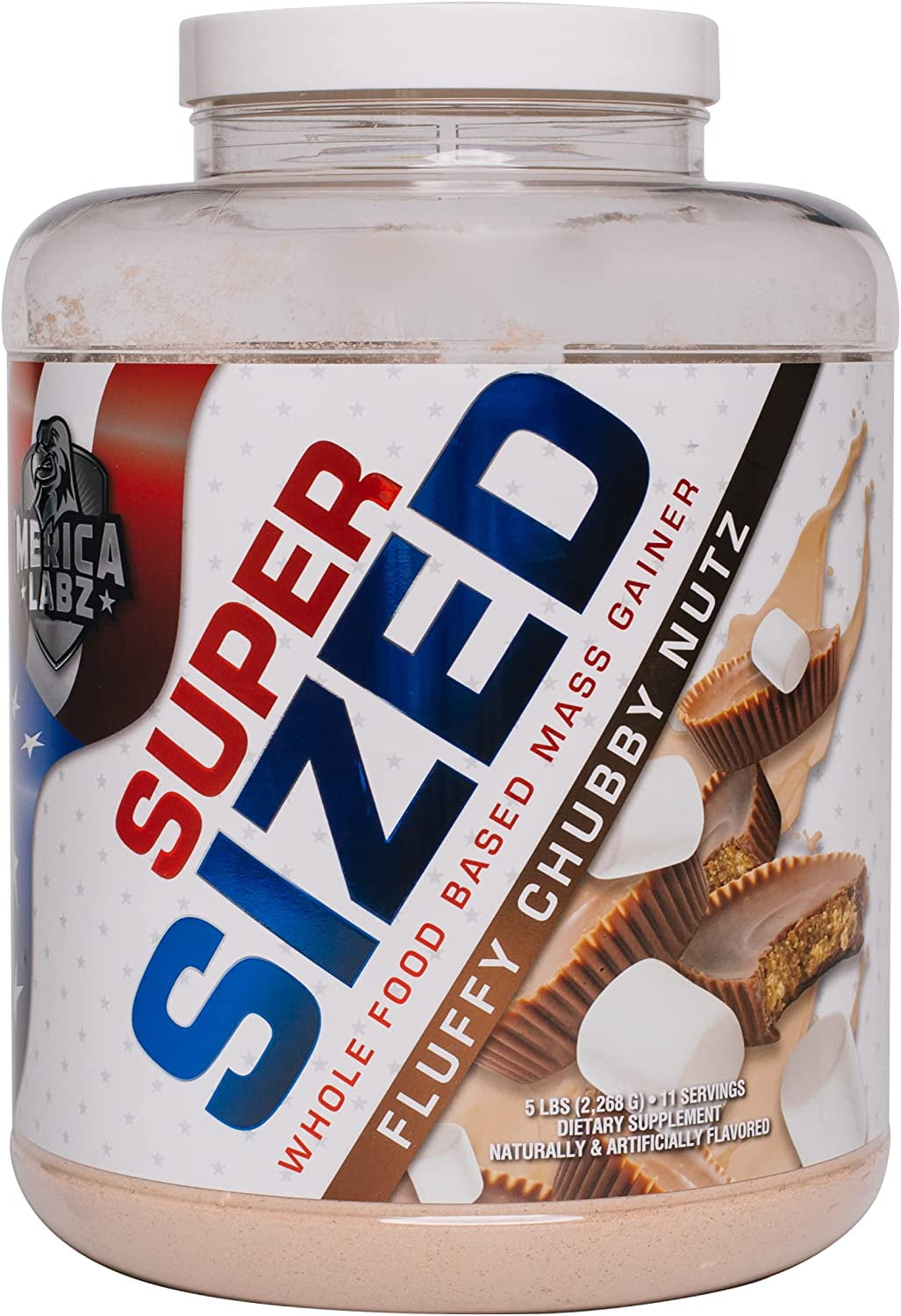 'Merica Labz Super Sized Whole Food Based Mass Gainer with 46g of ...