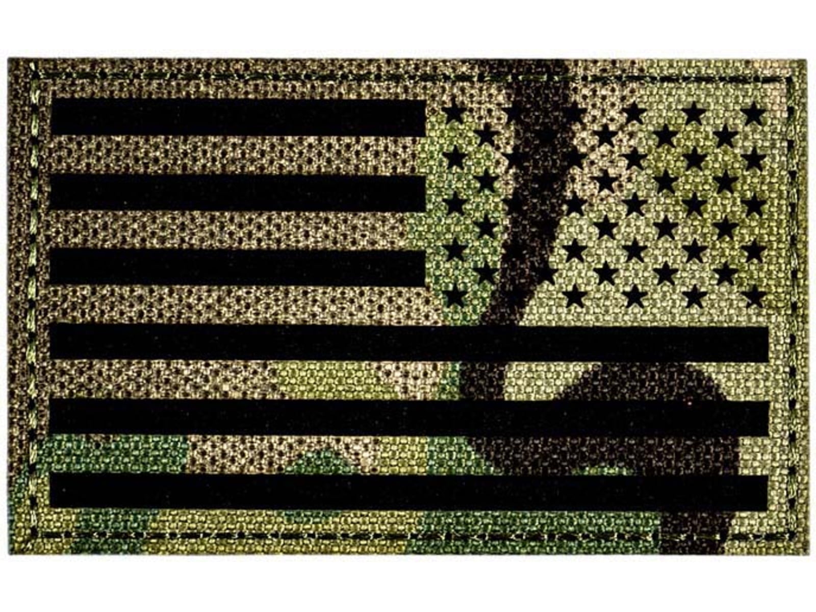 Merica Life Reflective Fabric US Flag Reverse Patch, Multi-Cam, 3 x 2 ...