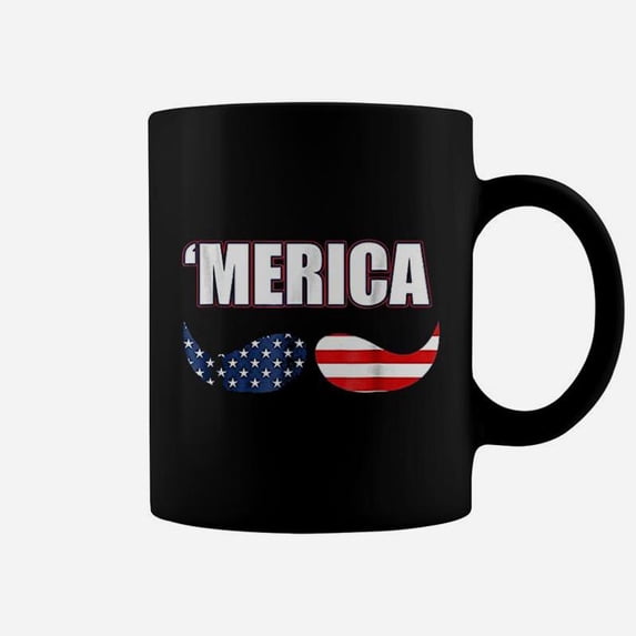 Merica Mustache Coffee Mug - Walmart.com