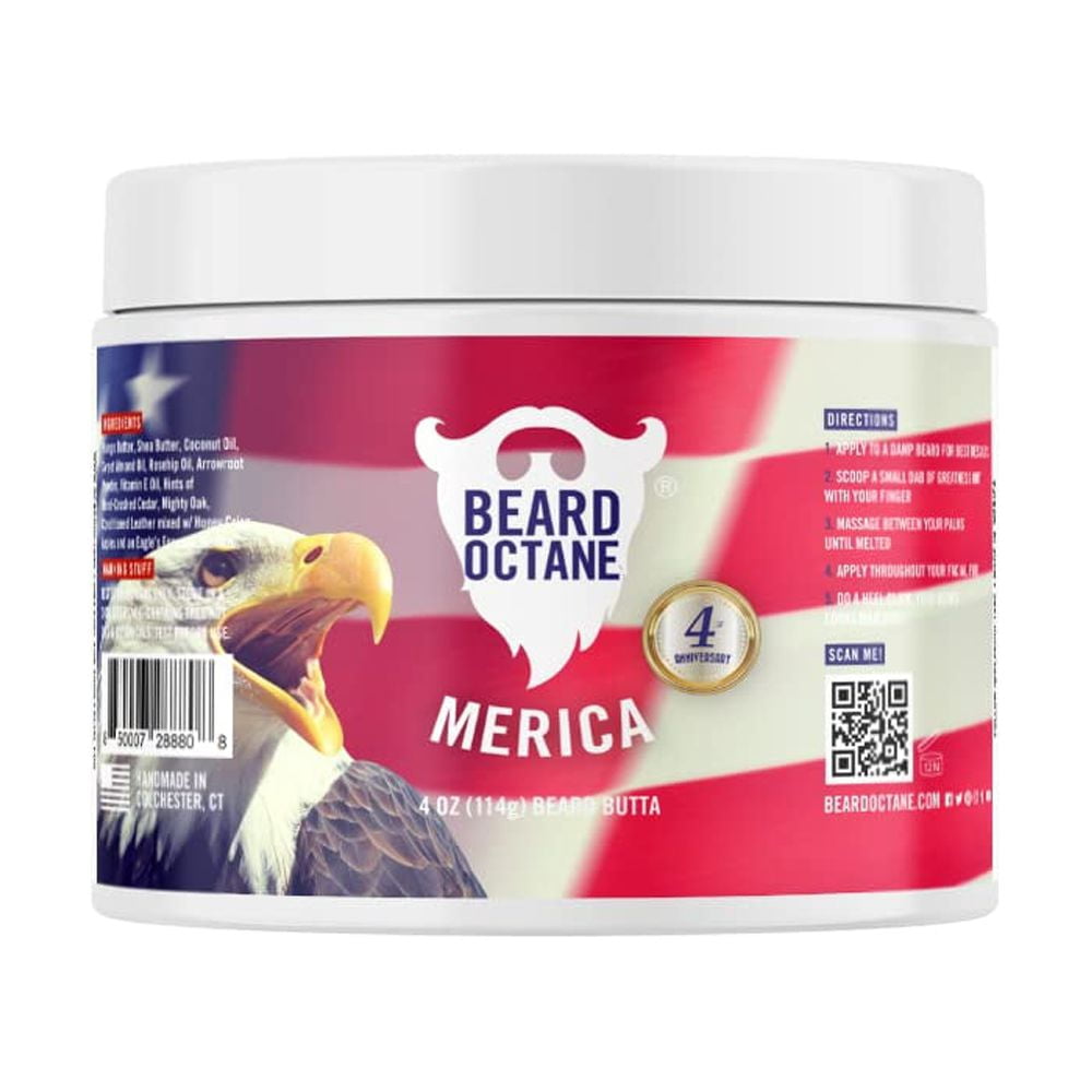 Merica - Natural Beard Butter w/Shea Butter- 4 Oz - Healthy Softer ...