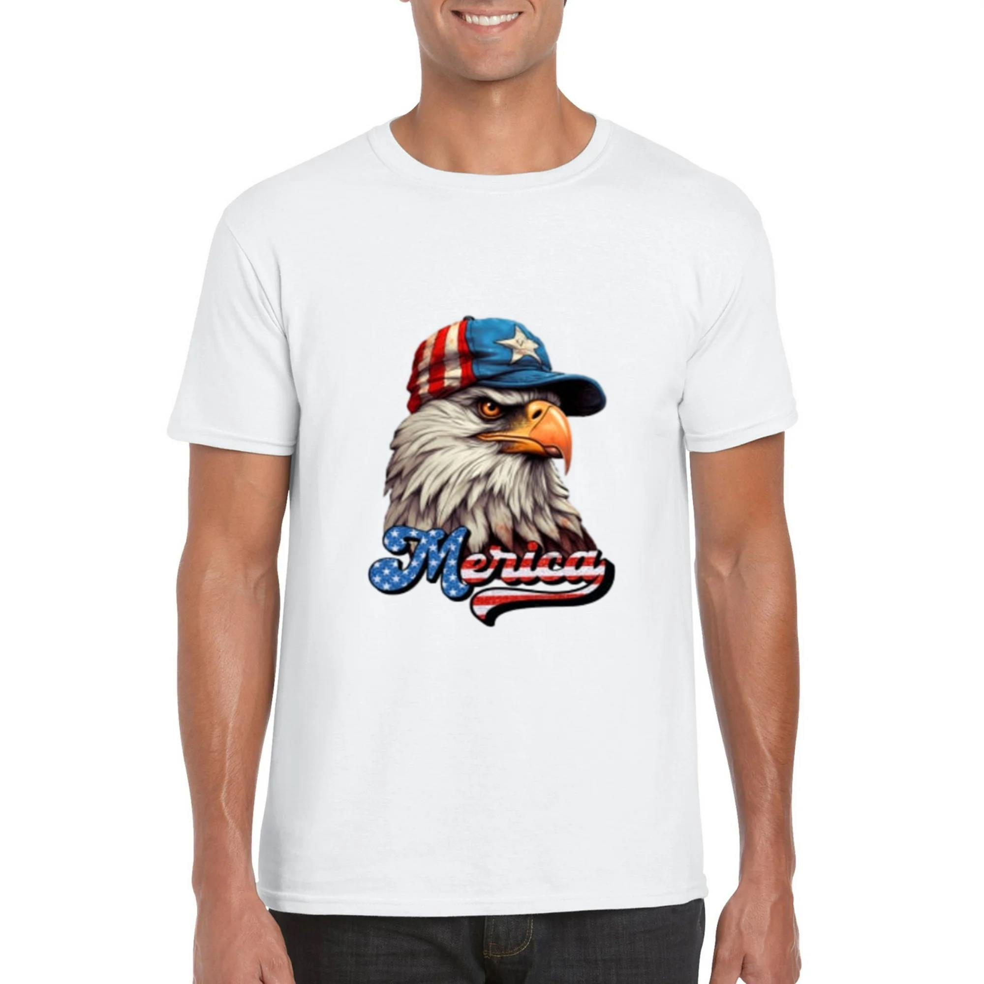 Merica Patriotic USA Eagle 4th Of July Bird Symbol Free T-Shirt, for ...