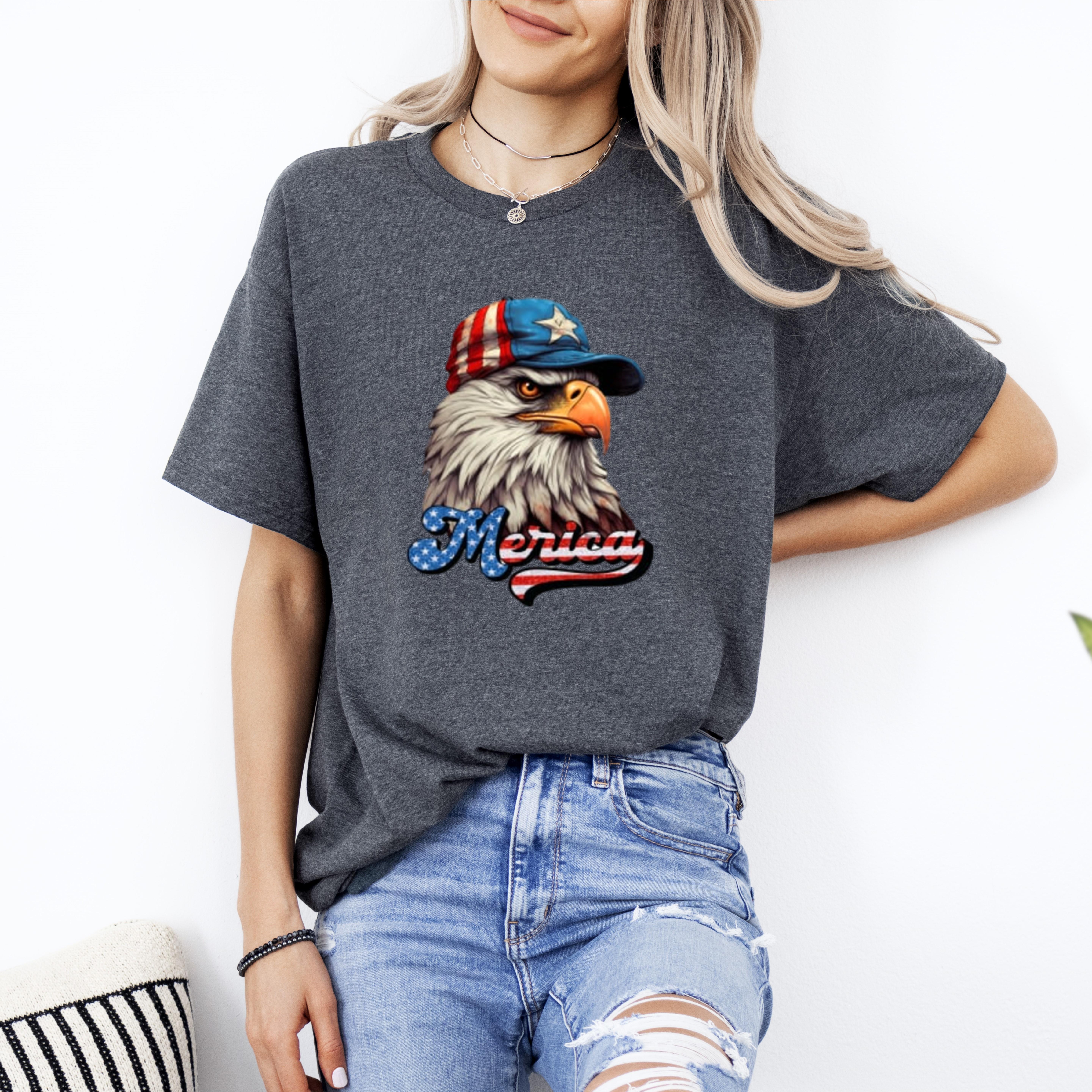 Merica Patriotic USA Eagle 4th Of July Bird Symbol Free T-Shirt, for ...
