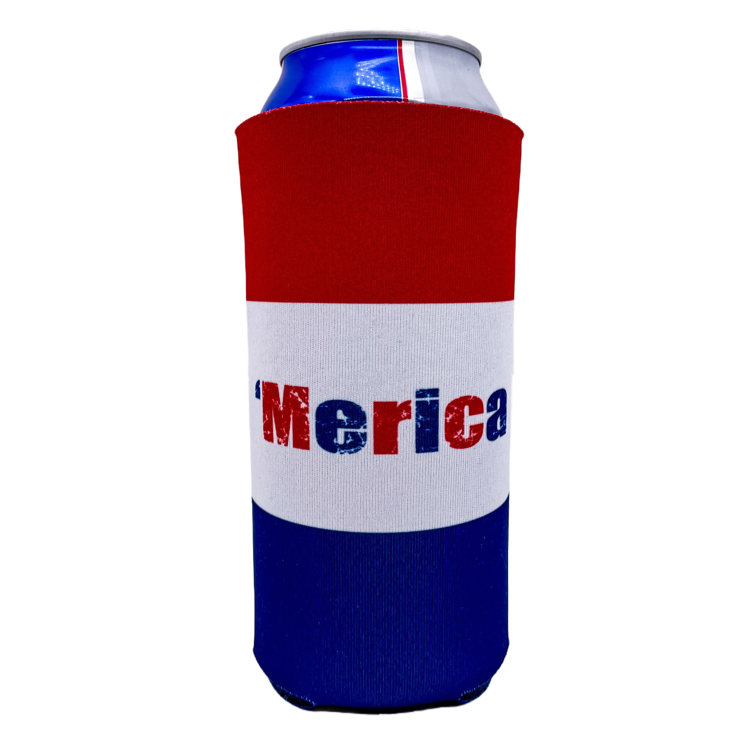 Merica Stripes 24 oz. Can Coolie - Walmart.com