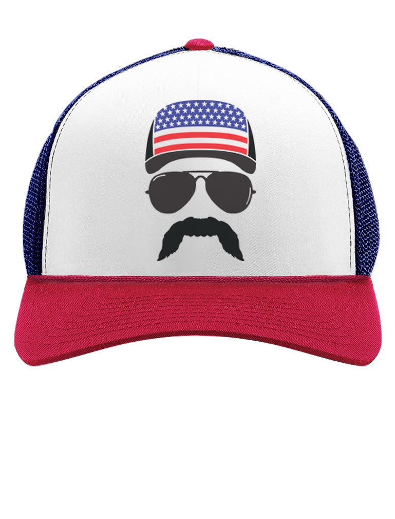 Merica USA American Flag Trucker Hat - Celebratory 4th of July Cap ...